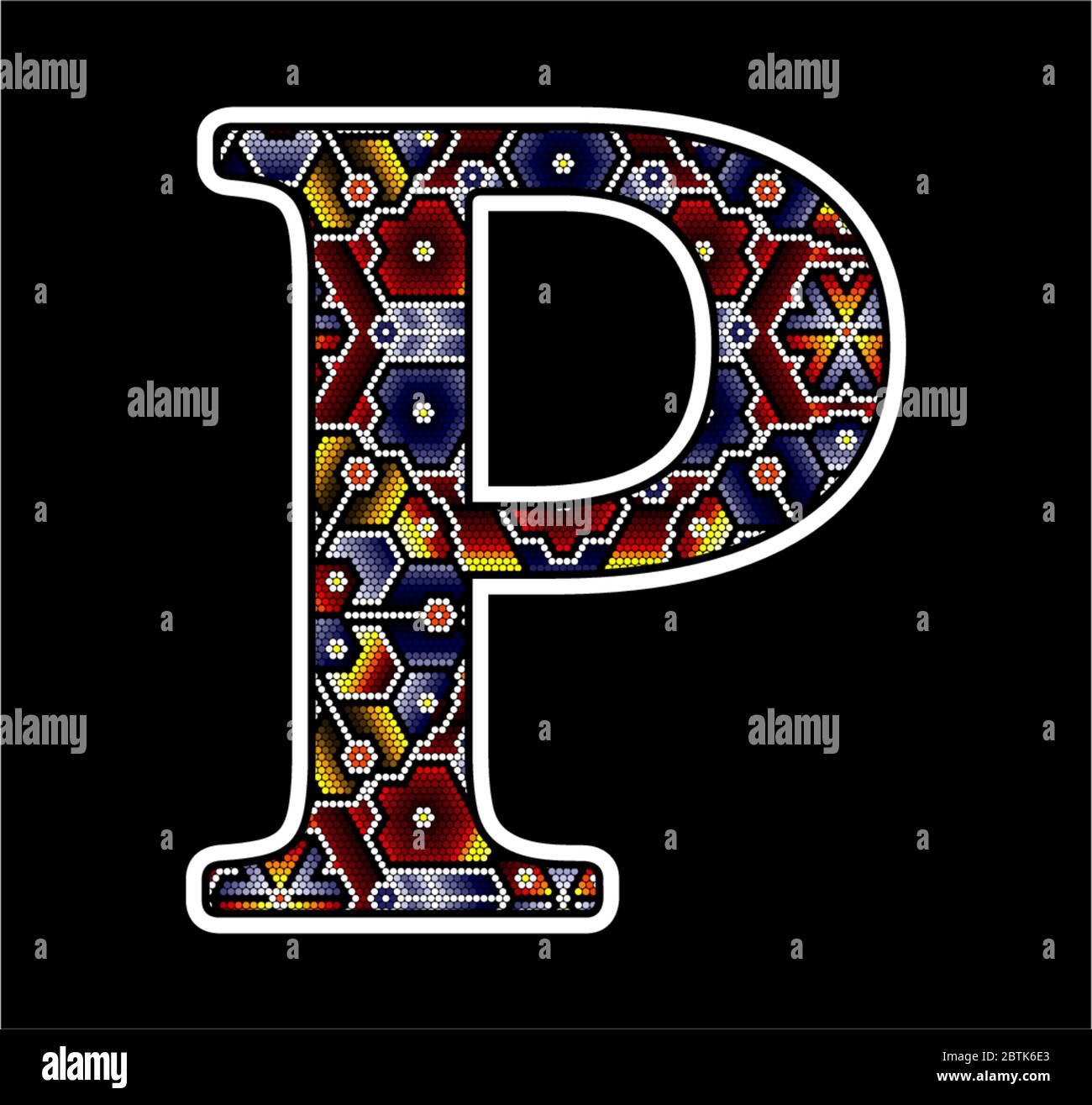 Decorated capital letter p Stock Vector Images - Alamy