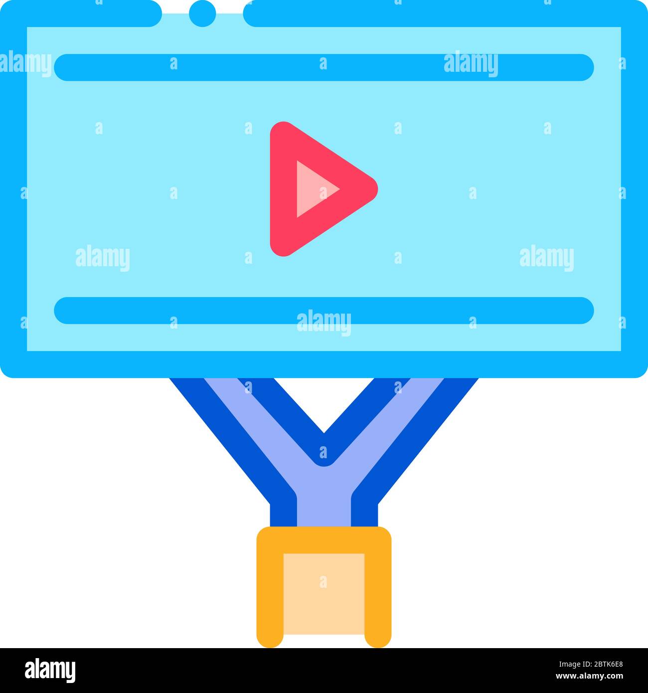 installed video ads icon vector outline illustration Stock Vector Image ...