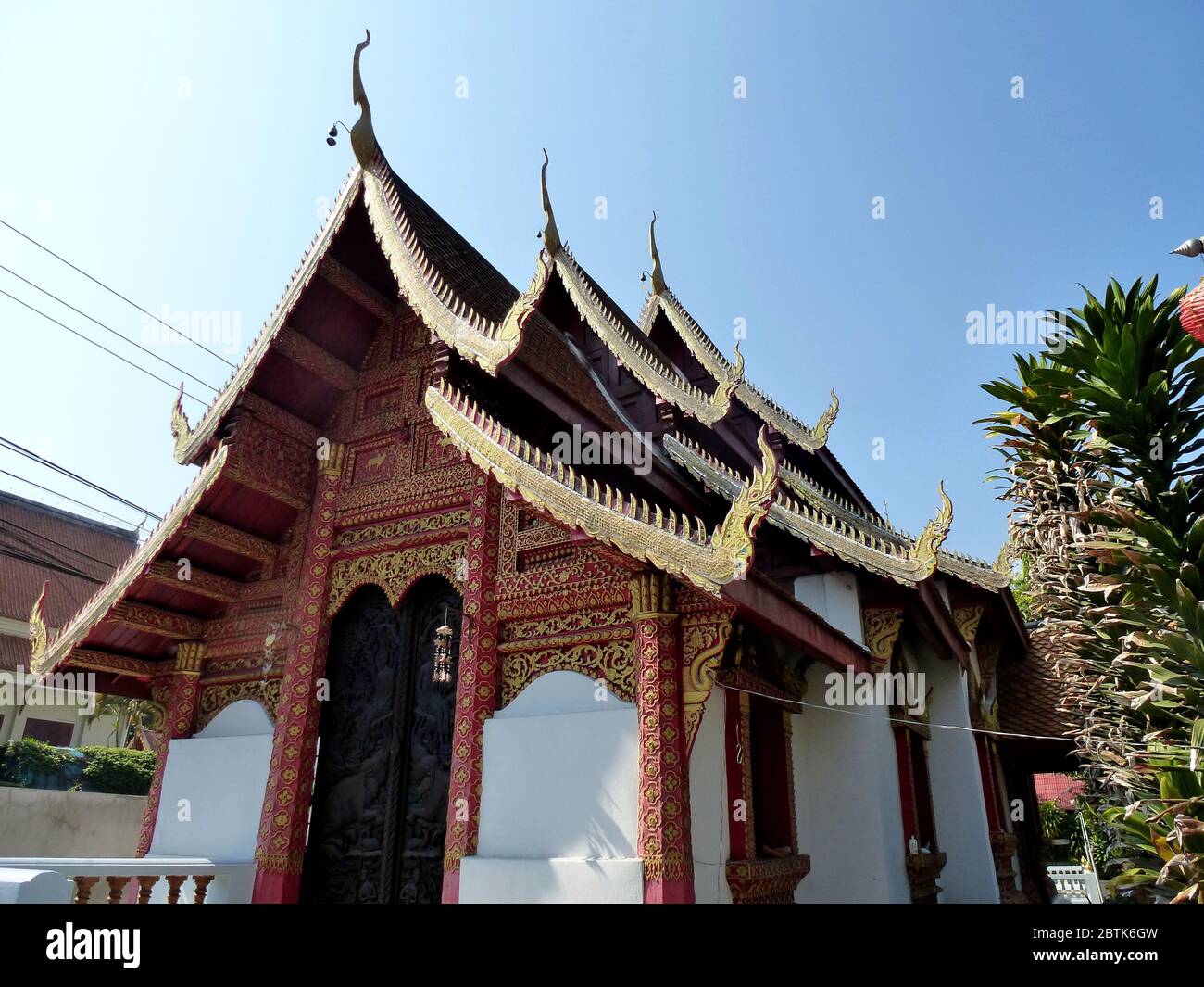 Beautiful viharn in Chiang Mai Stock Photo - Alamy