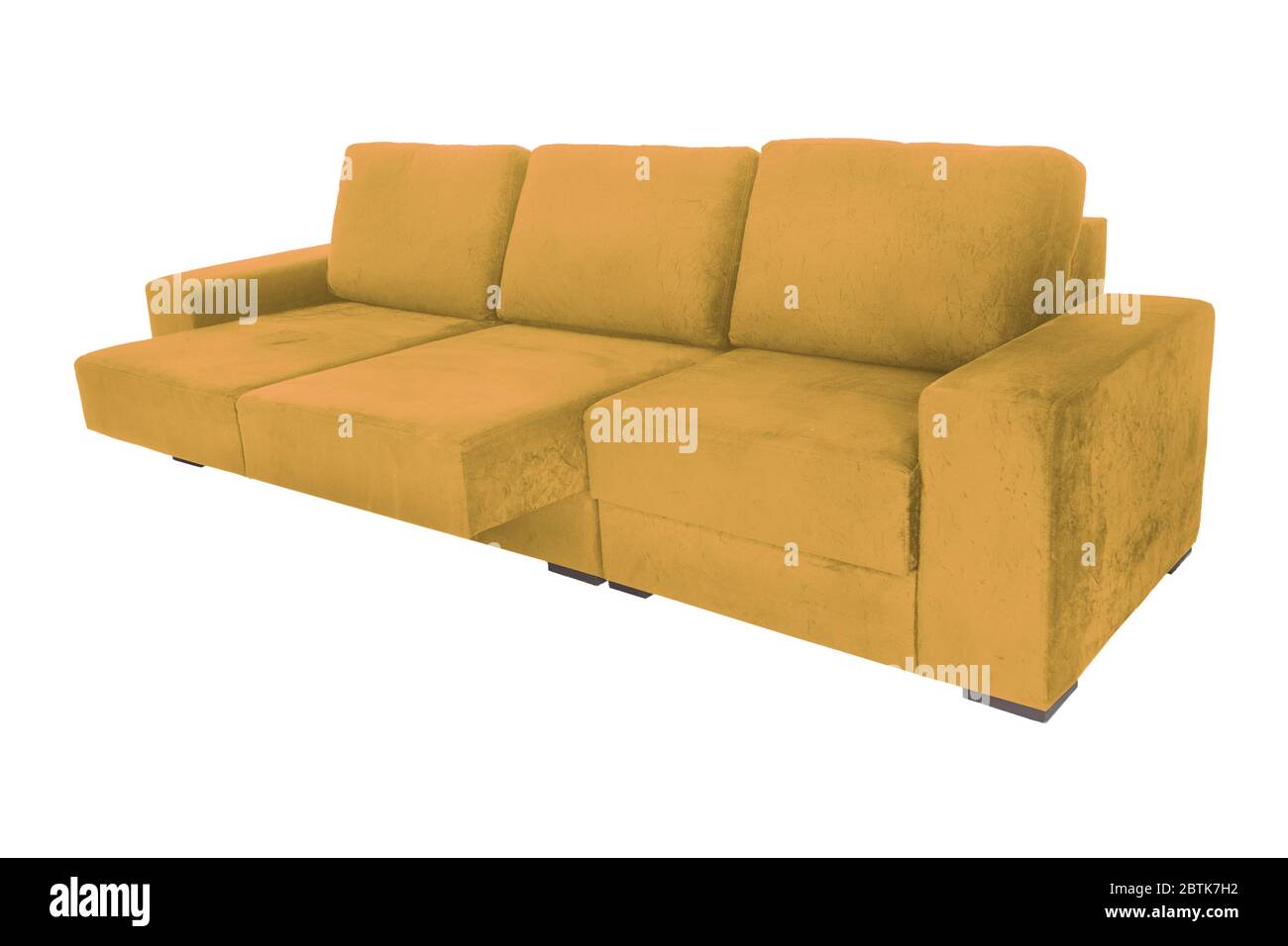 Studio shot of a beautiful modern sofa isolated on white background ...