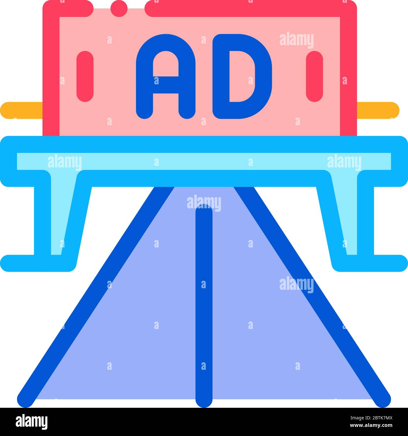 road sign ads icon vector outline illustration Stock Vector Image & Art ...