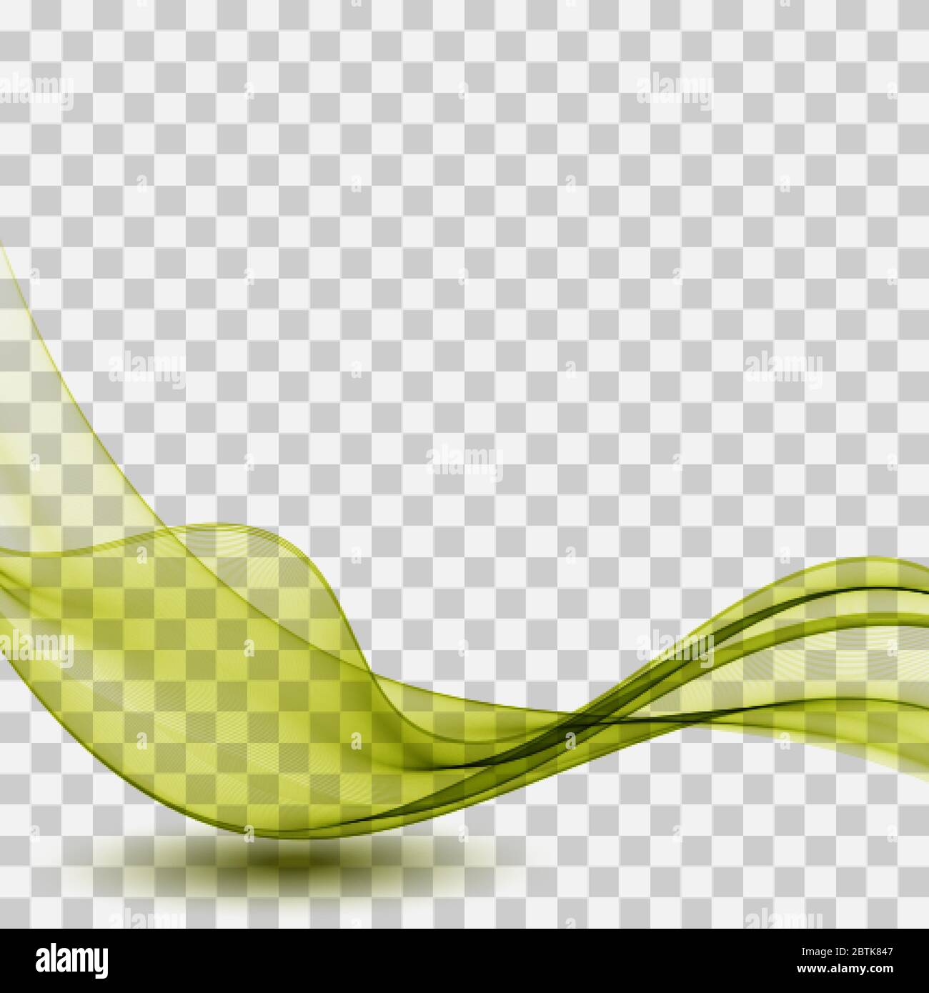 Abstract green background. Bright illustration Green flow wave Stock ...