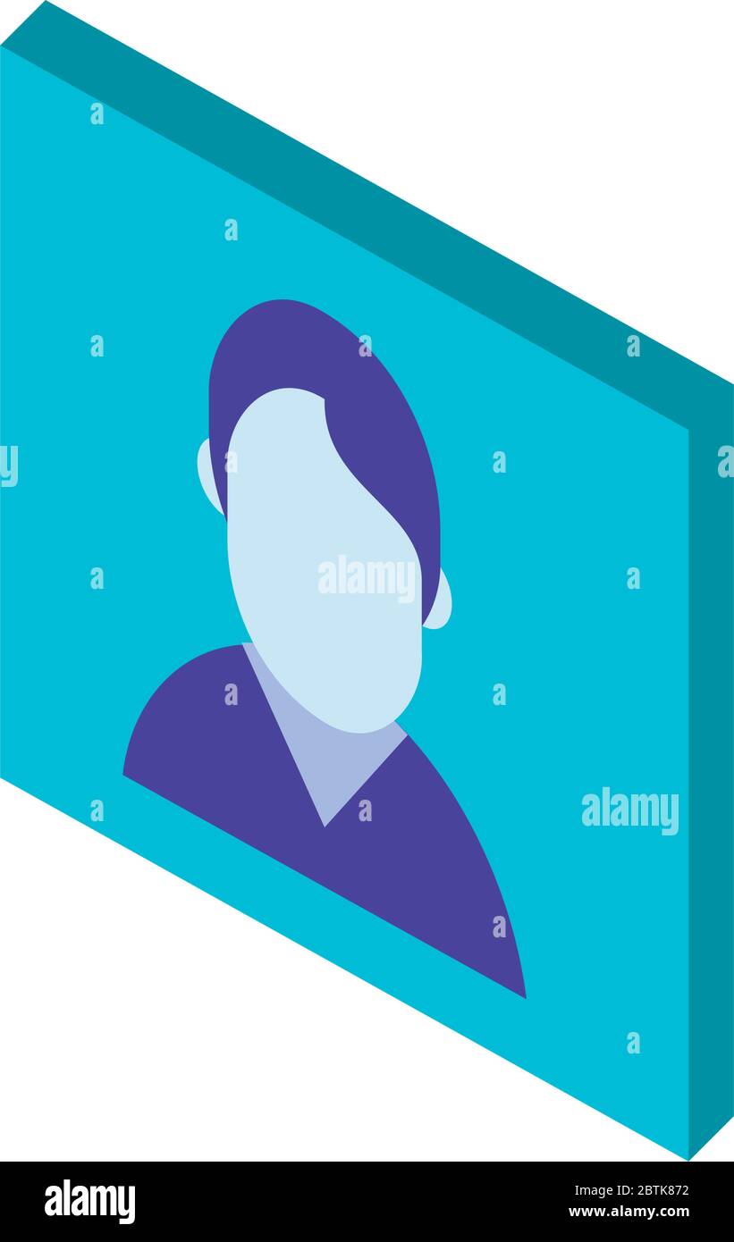 picture profile avatar isometric icon Stock Vector Image & Art - Alamy