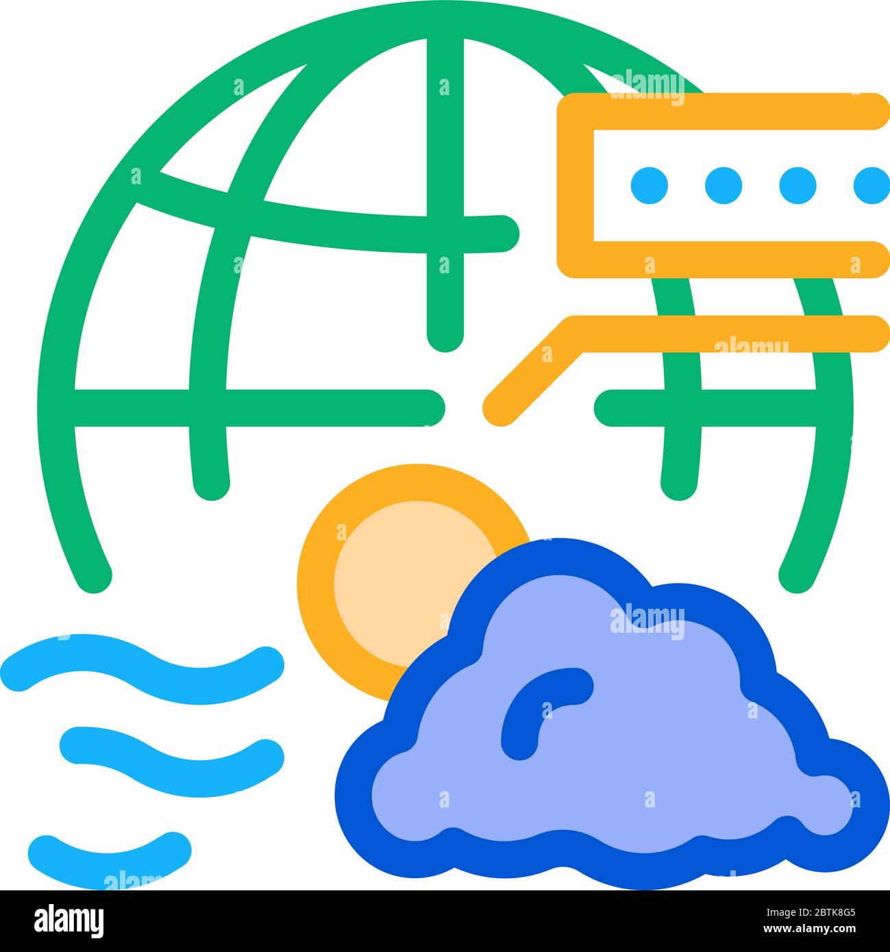 climatology science icon vector outline illustration Stock Vector Image ...