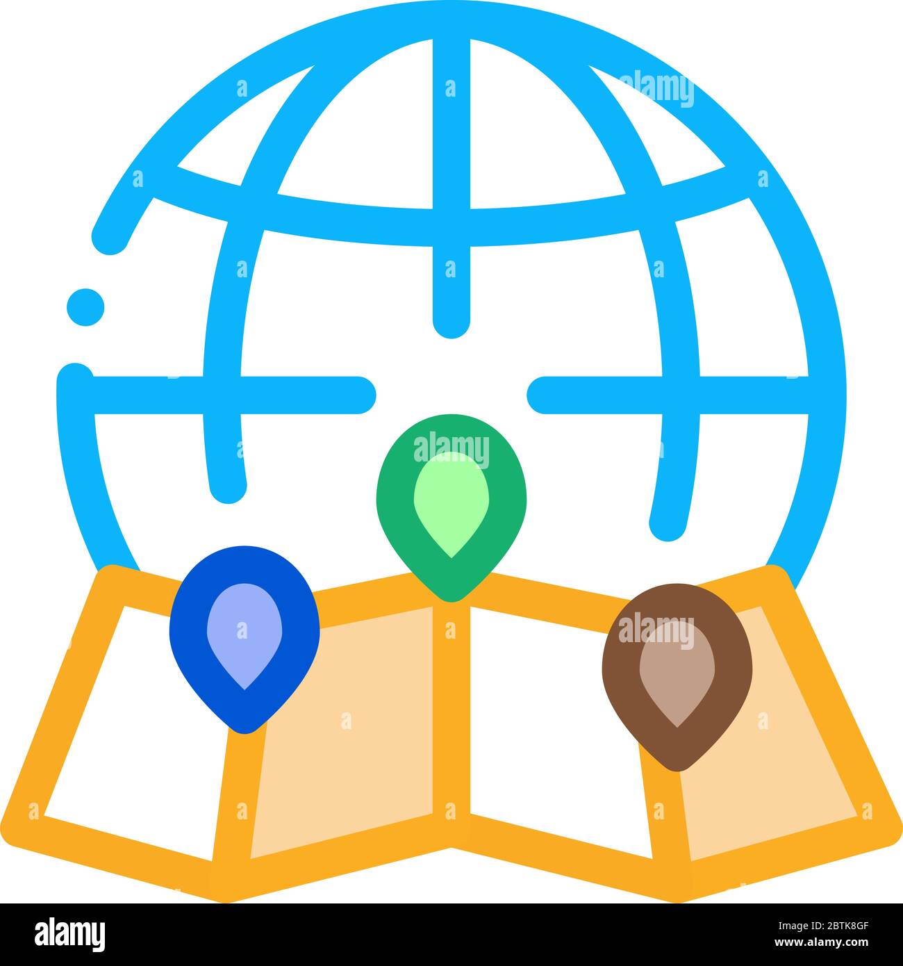 landscape ecology science icon vector outline illustration Stock Vector ...