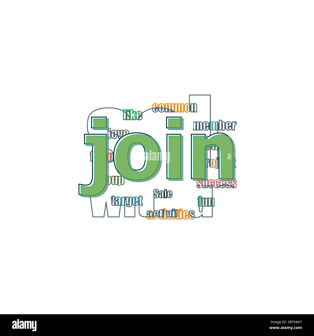 Text Join. Finance concept . Logo design template elements for your ...