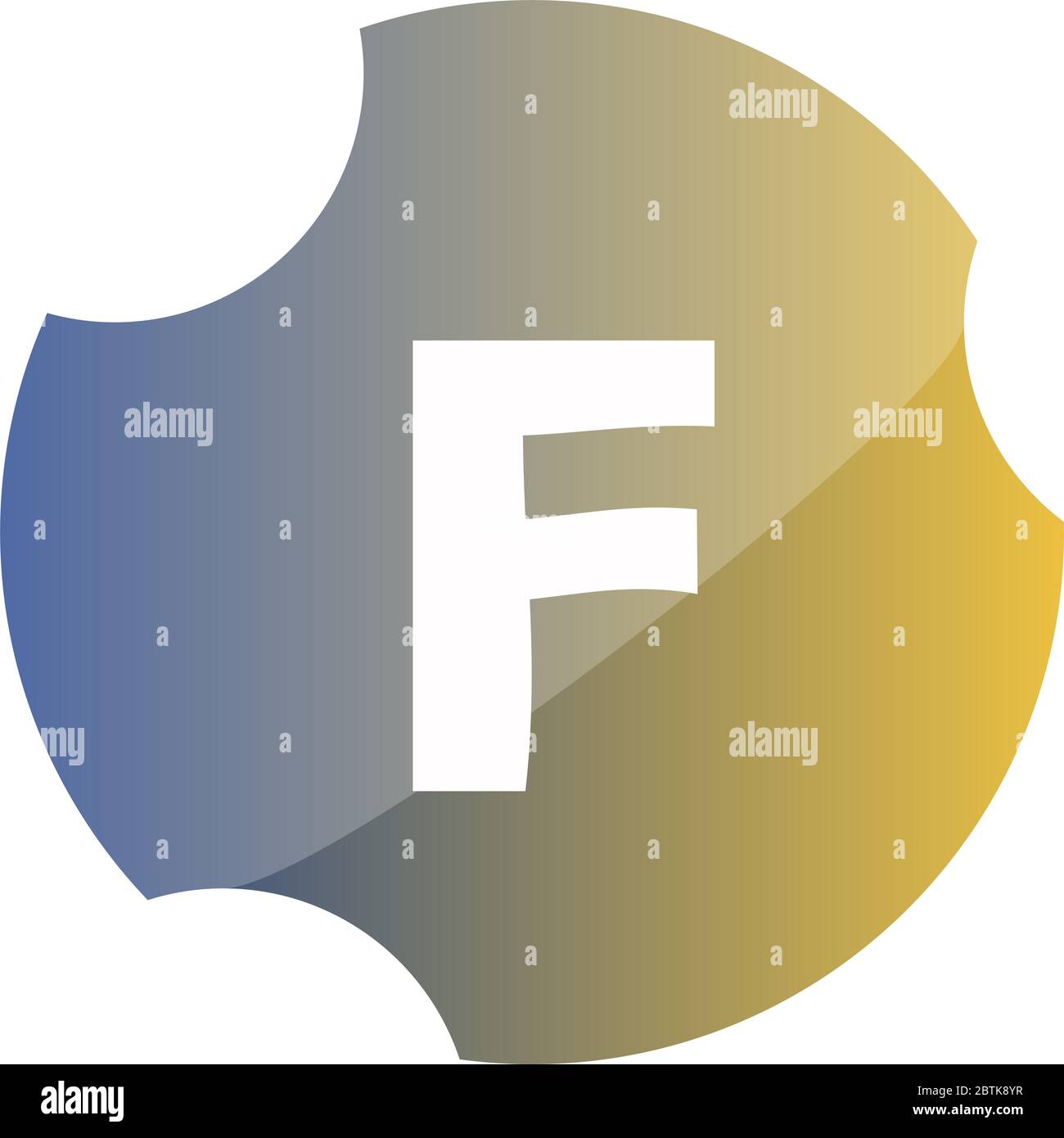 letter F in the web button. F icon sign symbol design Stock Photo - Alamy