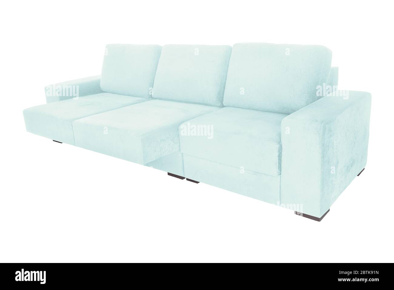 Studio shot of a beautiful modern sofa isolated on white background ...