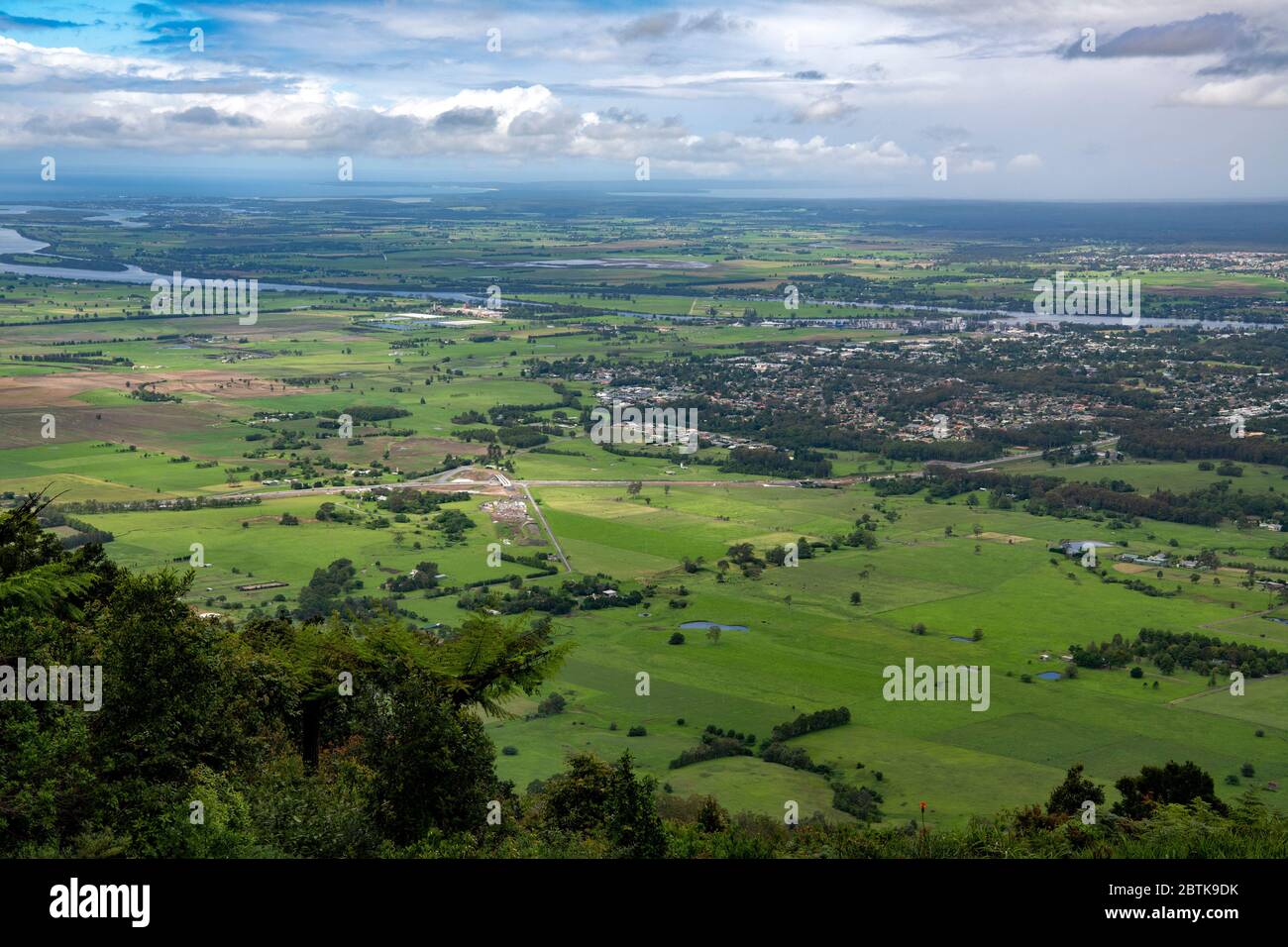 Aerial view of Nowra and surounging countryside NSW Australia Stock ...