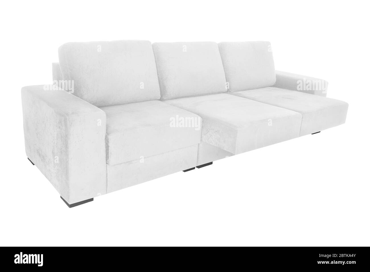 Studio shot of a beautiful modern sofa isolated on white background ...