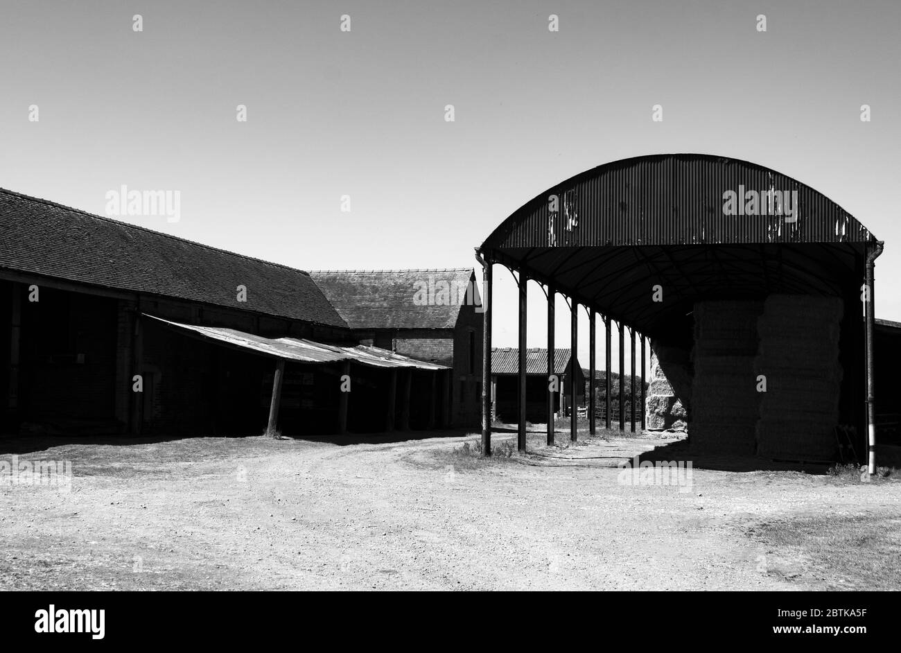 Deserted farm yard background Stock Photo - Alamy