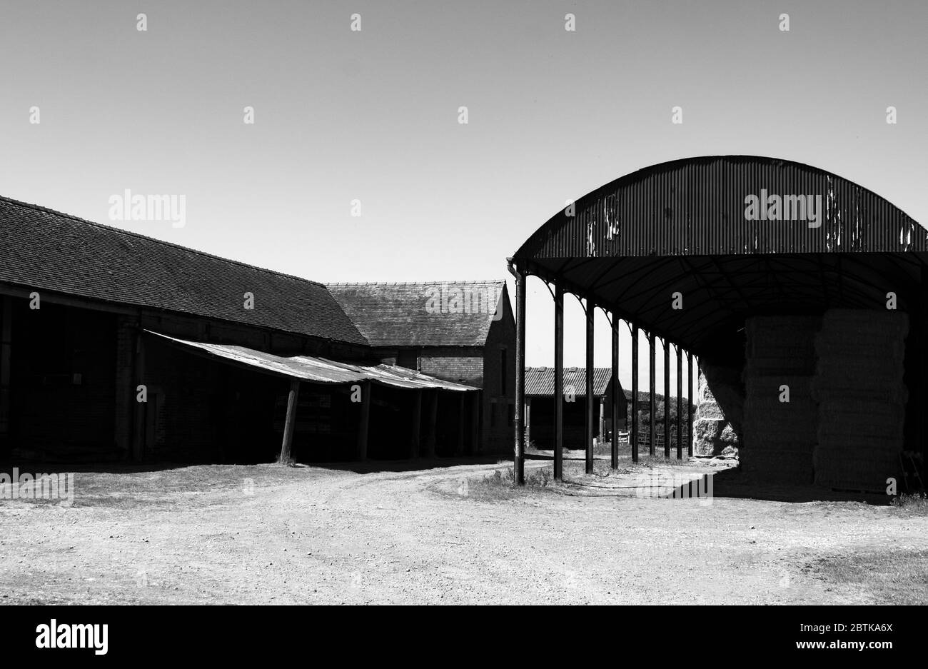 Deserted farm yard background Stock Photo - Alamy