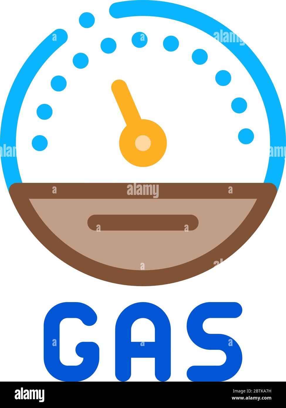 engine gas indicator icon vector outline illustration Stock Vector ...