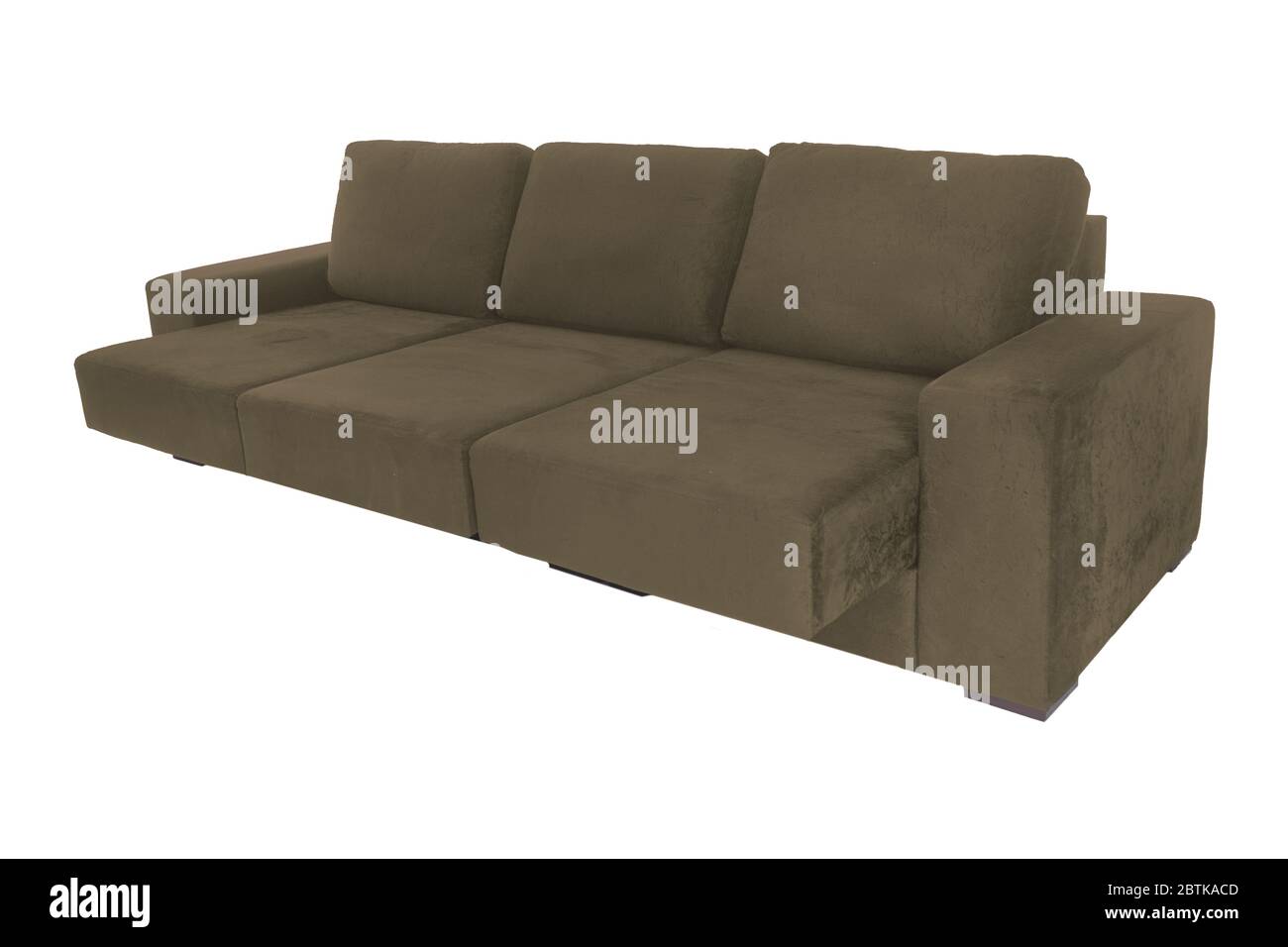 Studio shot of a beautiful modern sofa isolated on white background ...