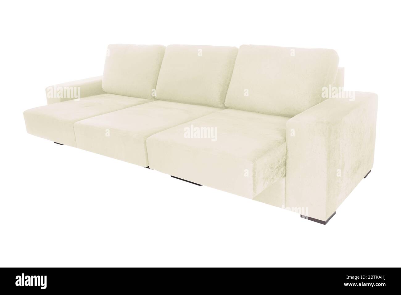 Studio shot of a beautiful modern sofa isolated on white background ...