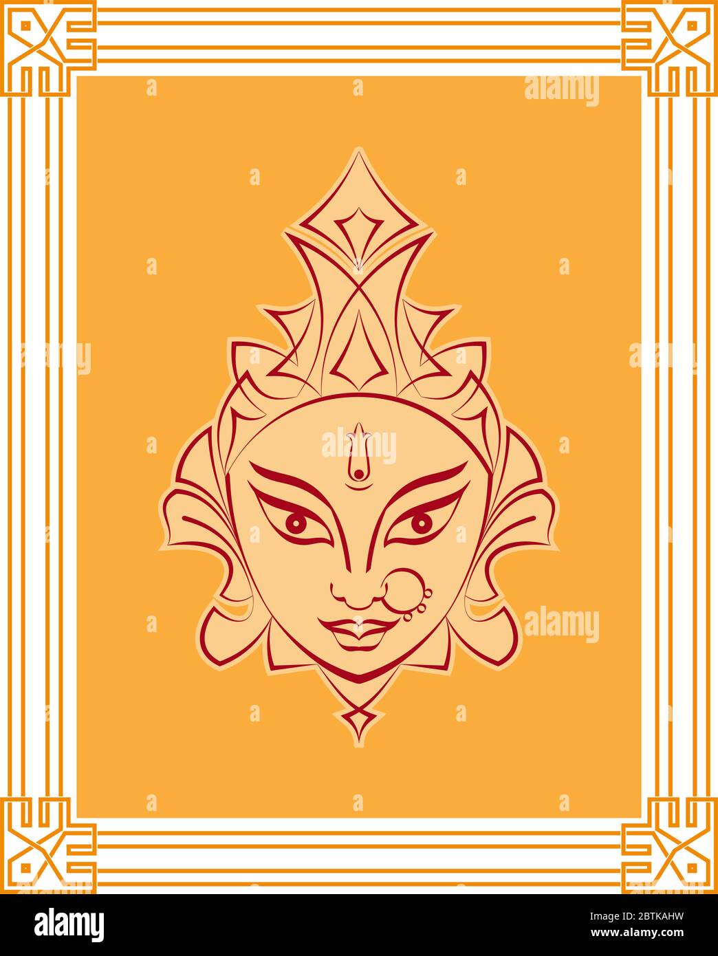 Durga Goddess of Power Vector Art Stock Vector Image & Art - Alamy