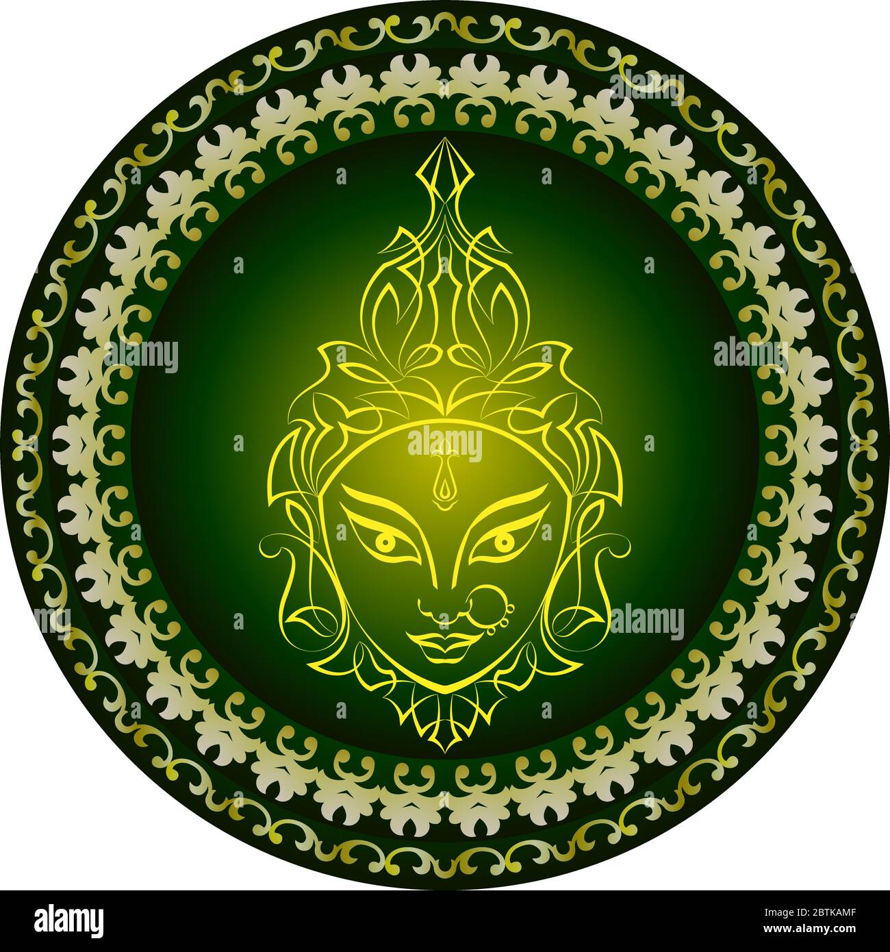 Durga Goddess of Power Vector Art Stock Vector Image & Art - Alamy