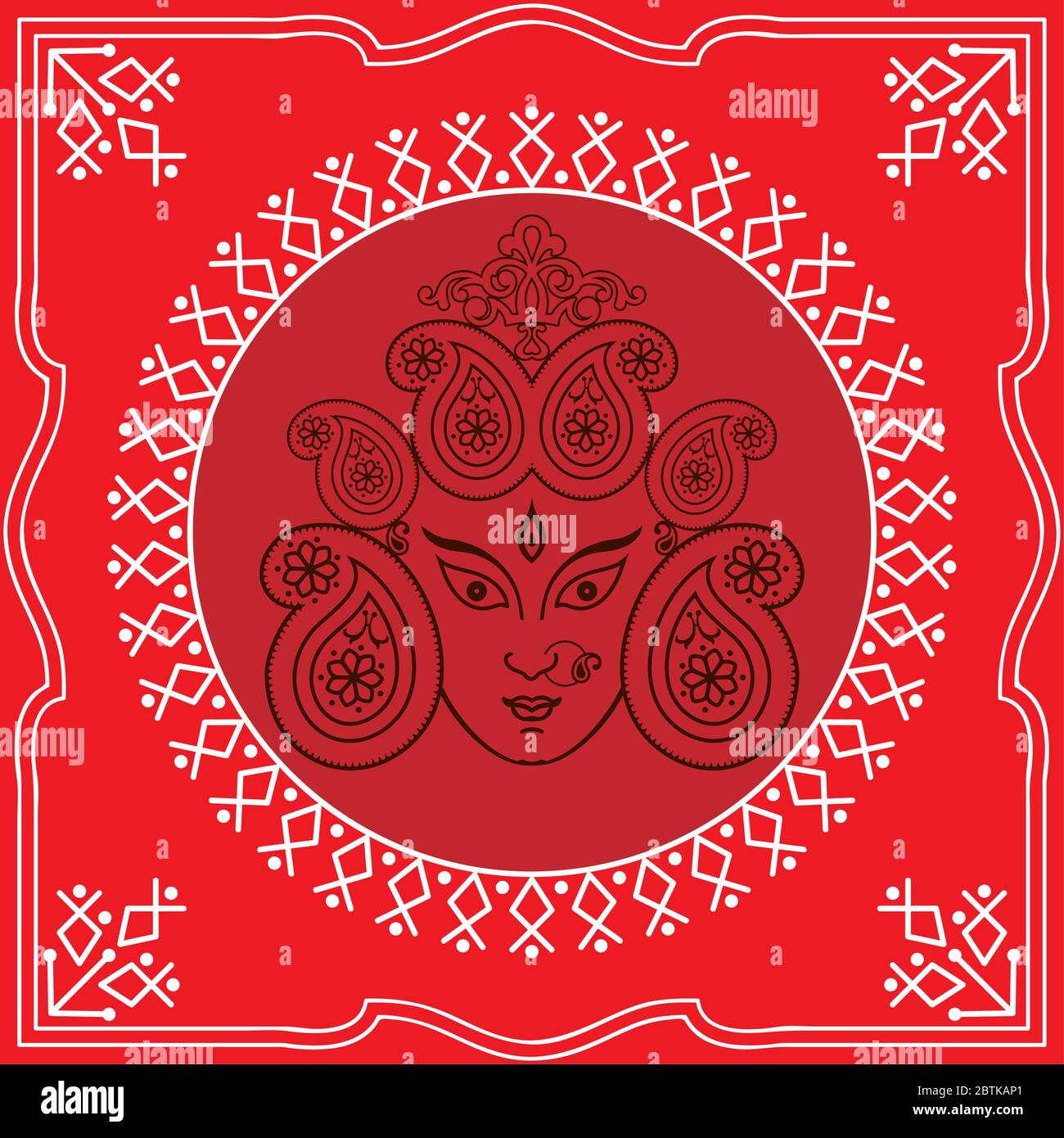 Durga Goddess of Power Vector Art Stock Vector Image & Art - Alamy