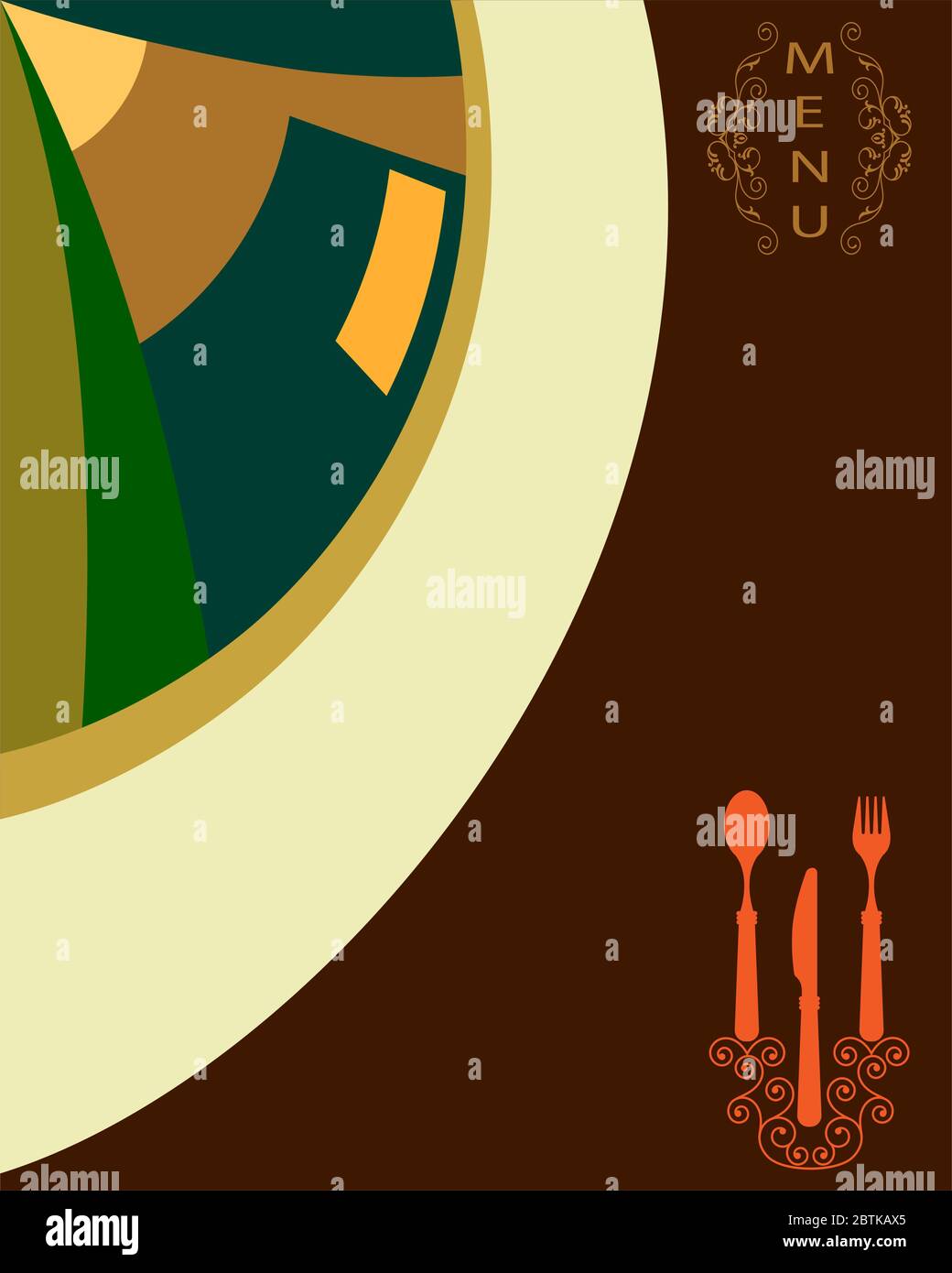 Menu Card Design Template Stock Vector Image & Art - Alamy