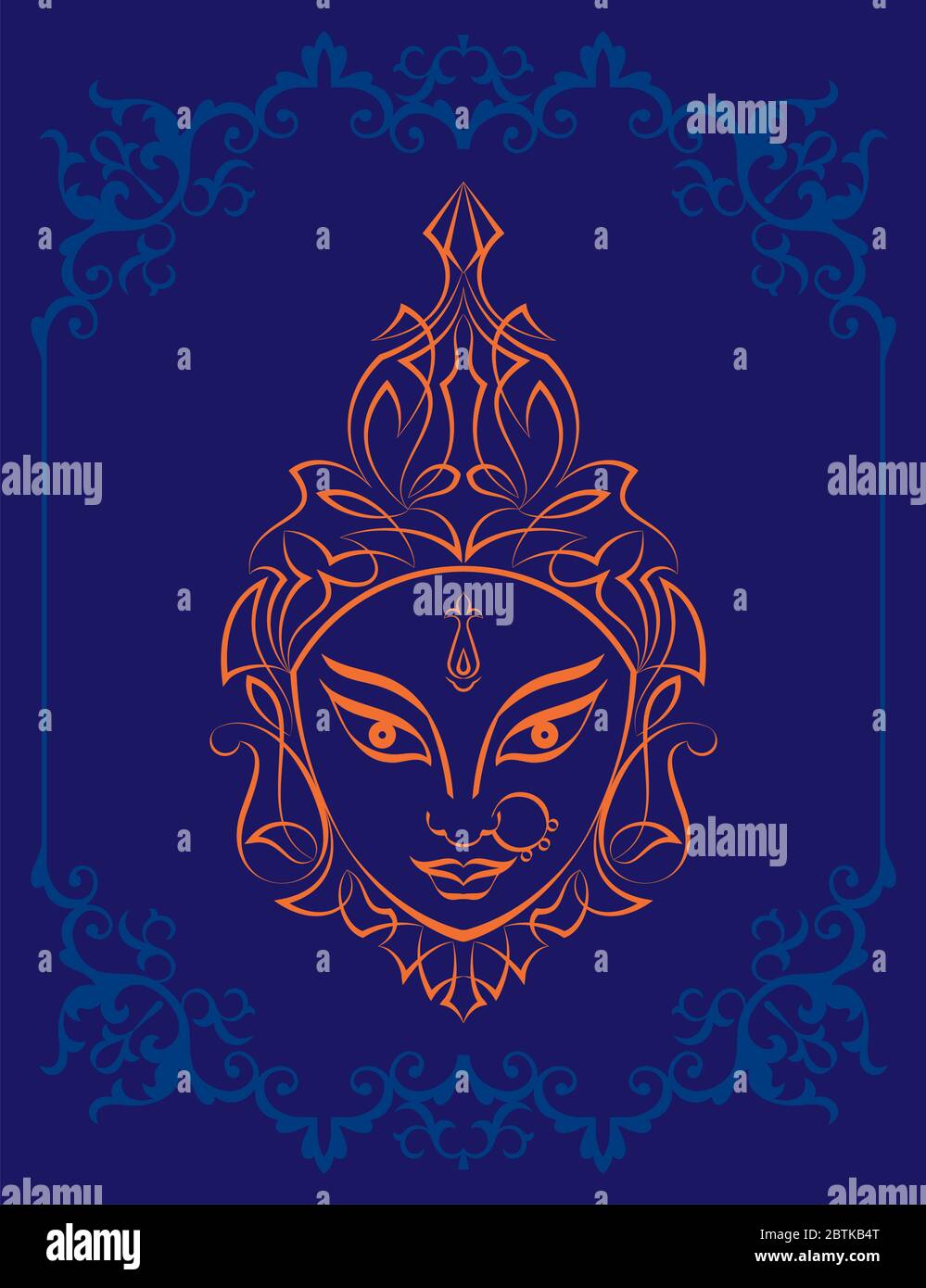Durga Goddess of Power Vector Art Stock Vector Image & Art - Alamy
