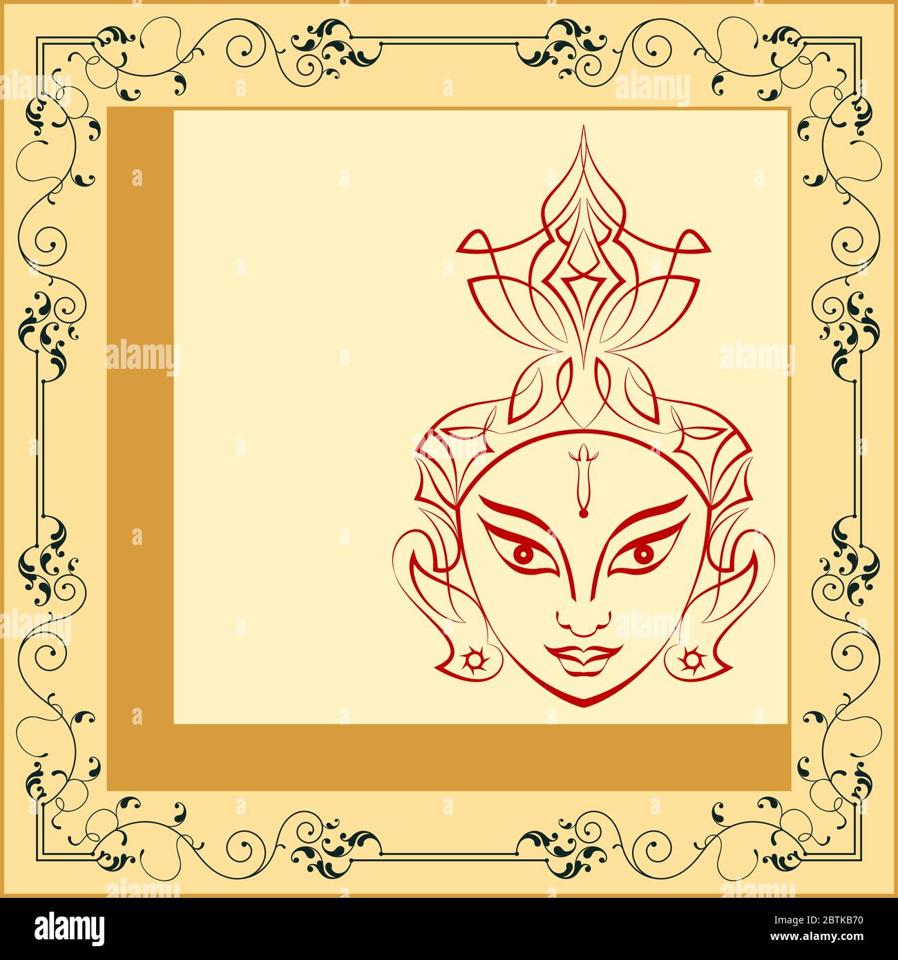 Durga Goddess of Power Vector Art Stock Vector Image & Art - Alamy
