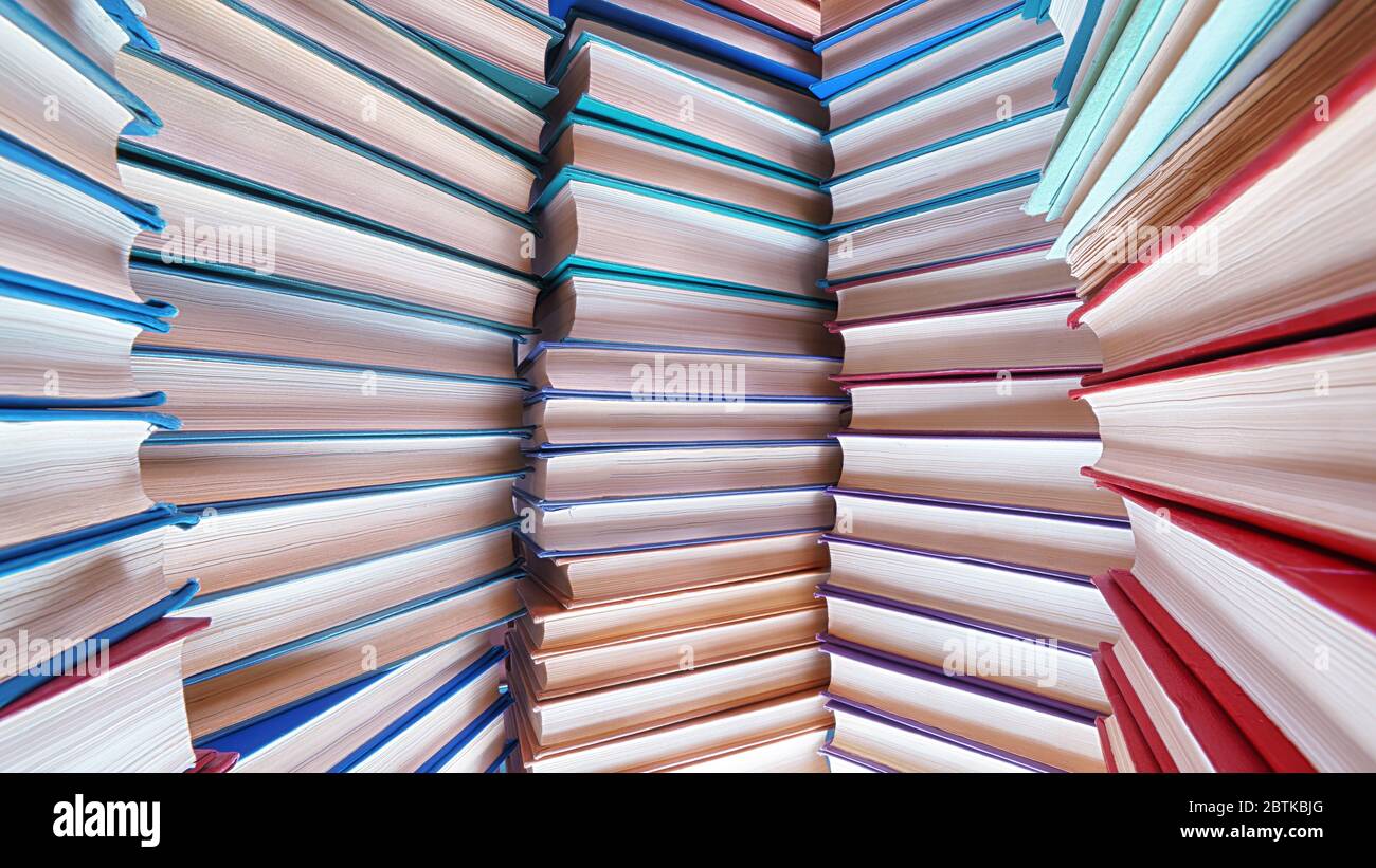 Large Books Pile High Resolution Stock Photography and Images - Alamy