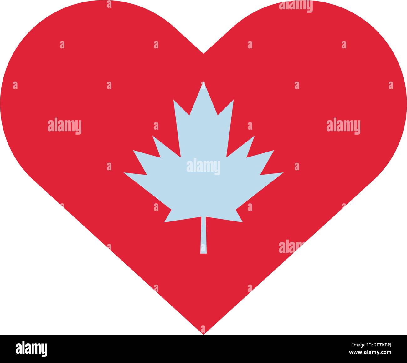 maple leaf canadian in heart love Stock Vector Image & Art - Alamy