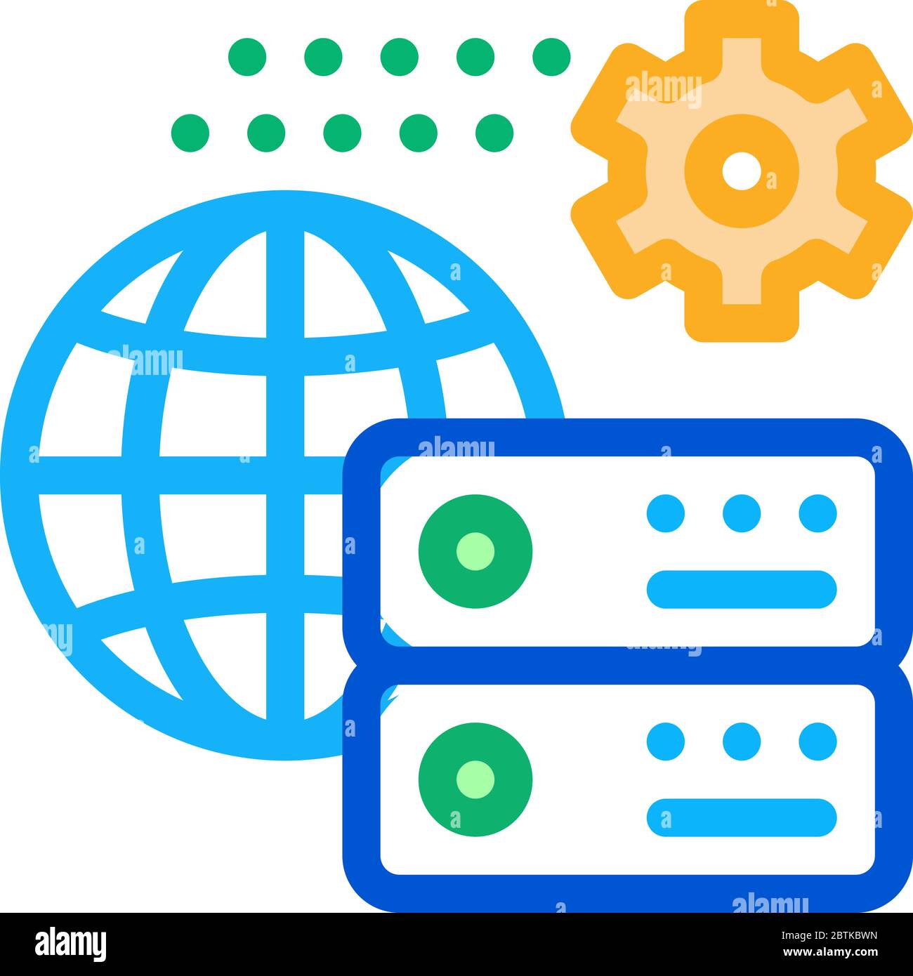 global settings icon vector outline illustration Stock Vector Image ...
