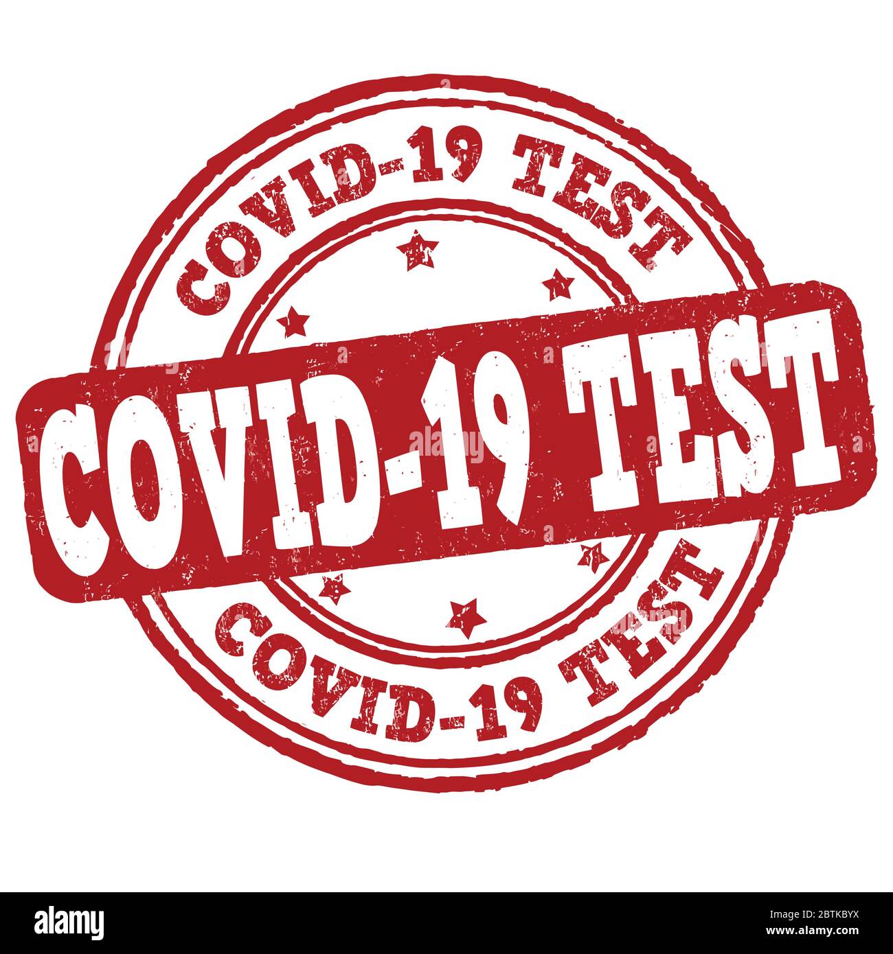 Covid-19 test sign or stamp on white background, vector illustration ...