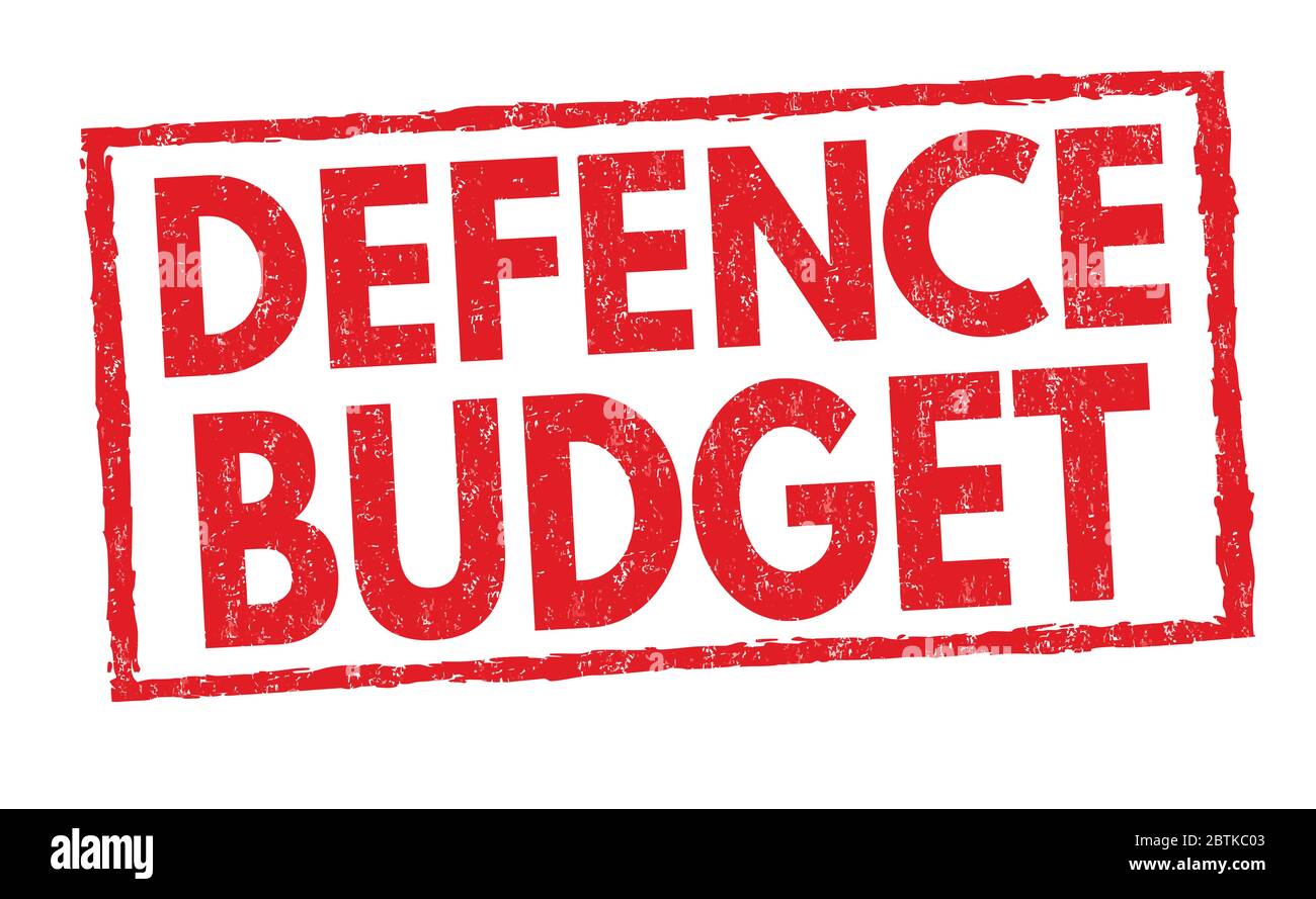 Defence budget sign or stamp on white background, vector illustration ...
