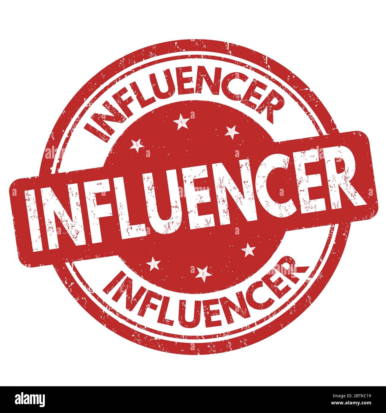 Influencer sign or stamp on white background, vector illustration Stock ...