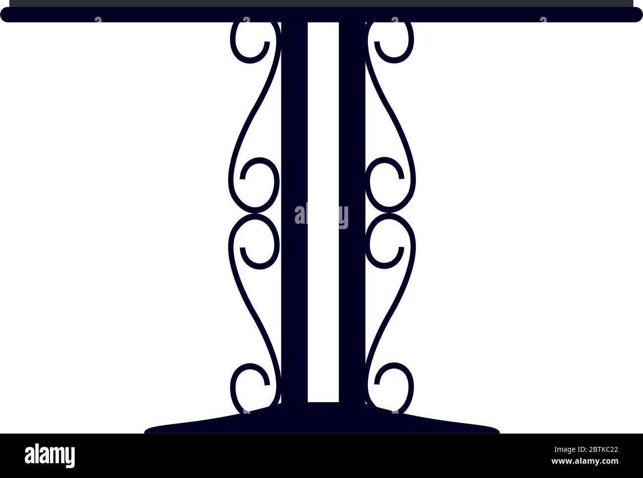 elegant wrought iron table icon Stock Vector Image & Art - Alamy