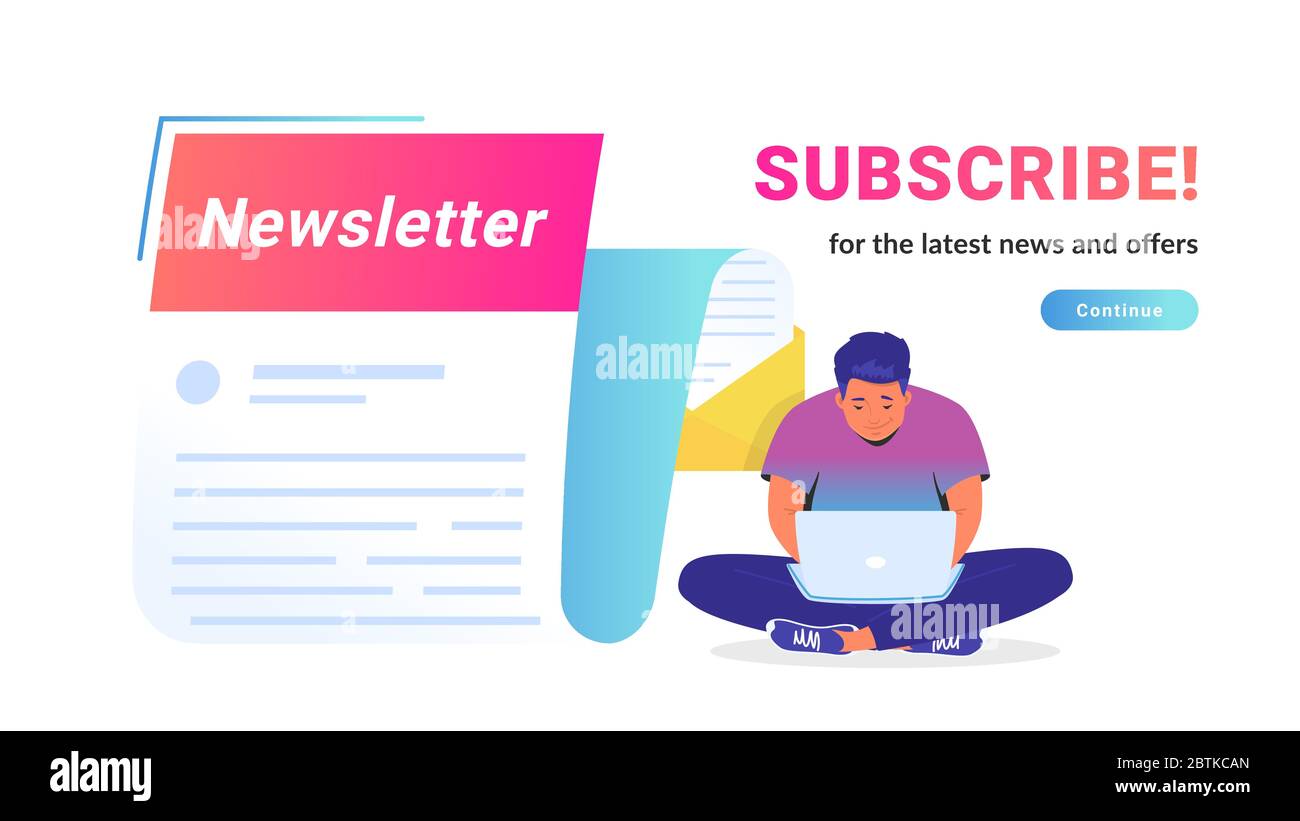 Newsletter subcription for the latest news and offers Stock Vector ...