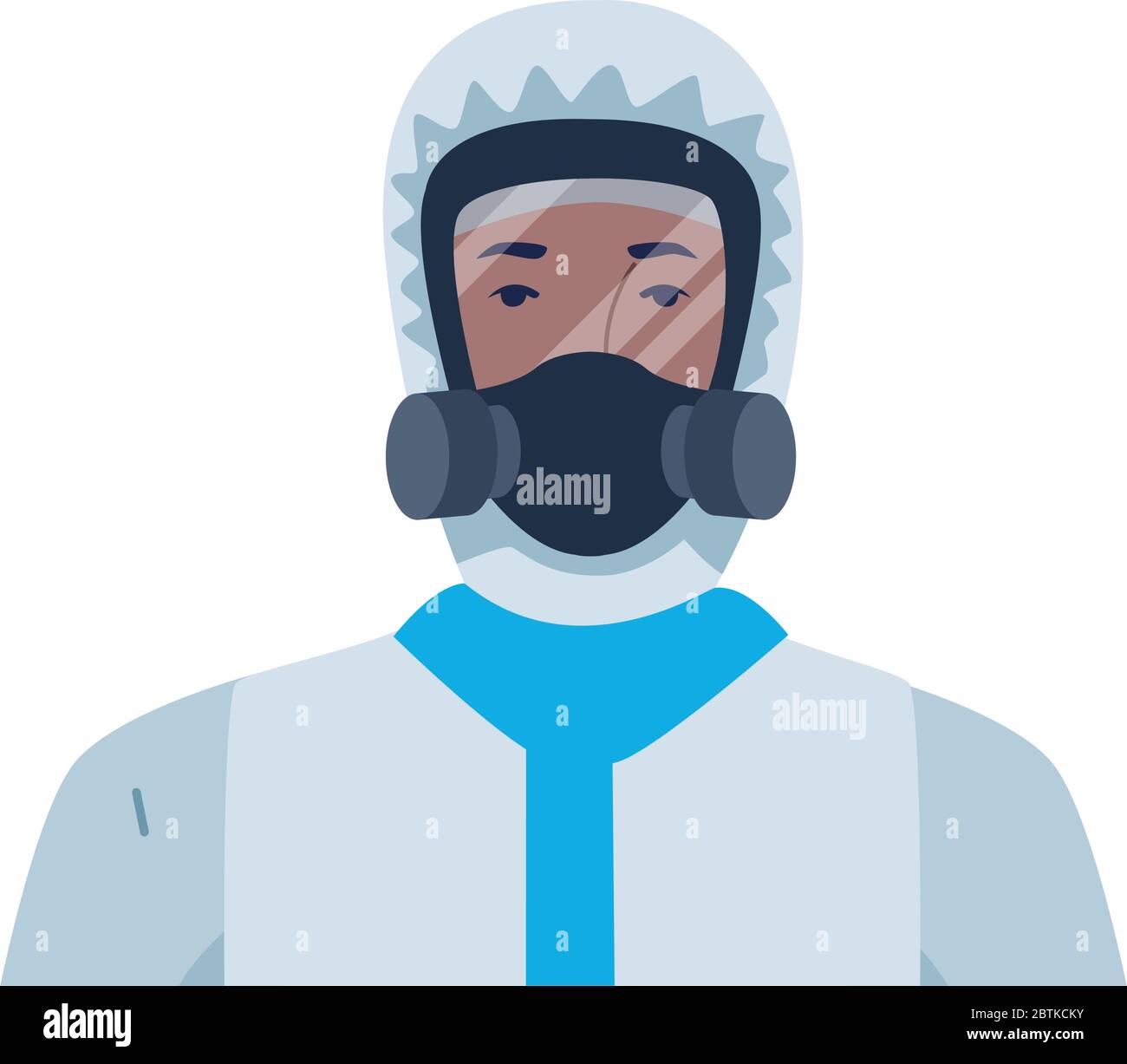 worker wearing biosafety suit white Stock Vector Image & Art - Alamy