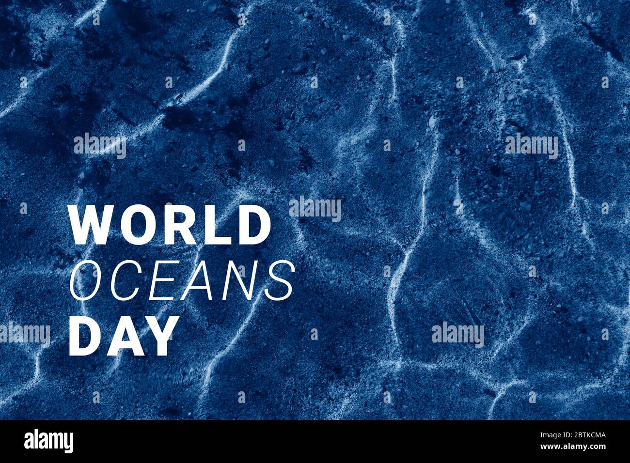 World Oceans day. Abstract pattern of ocean water caustic texture ...
