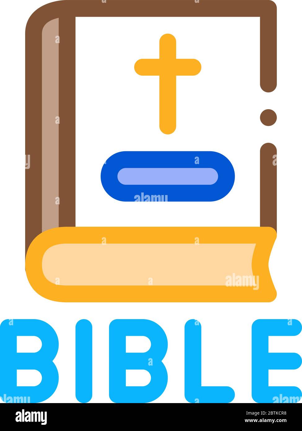 holy bible of christians icon vector outline illustration Stock Vector ...