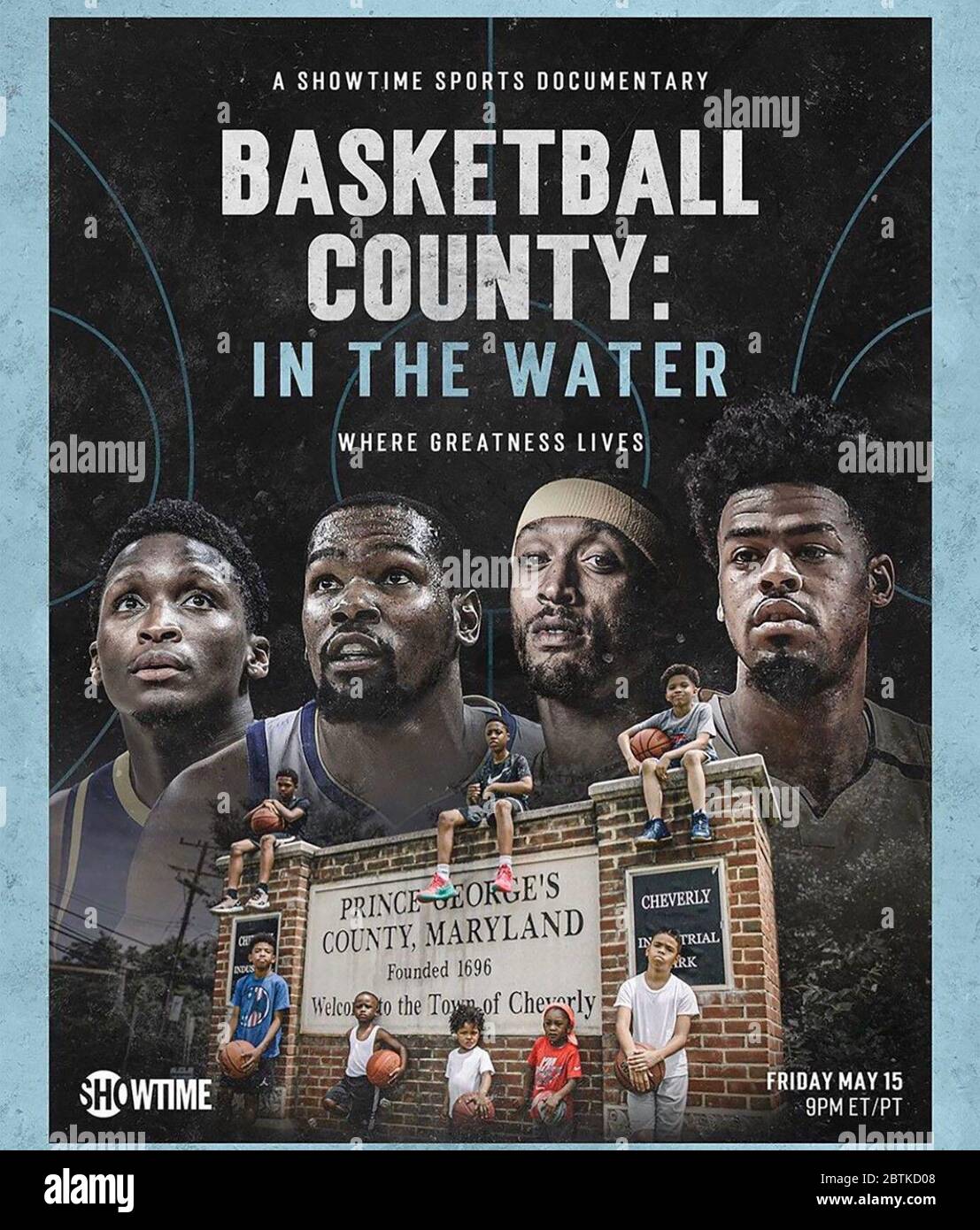 BASKETBALL COUNTY: IN THE WATER, US poster, top from left: Victor ...