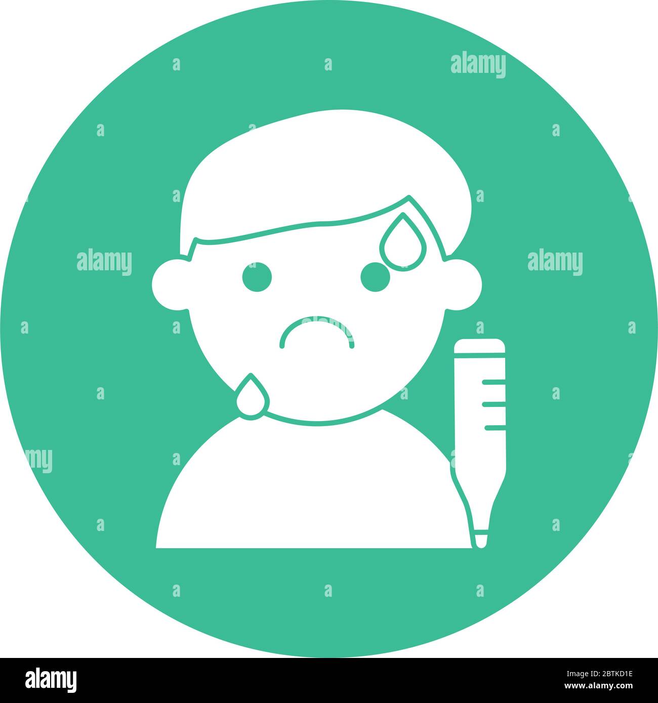 man sick with fever silhouette block style Stock Vector Image & Art - Alamy
