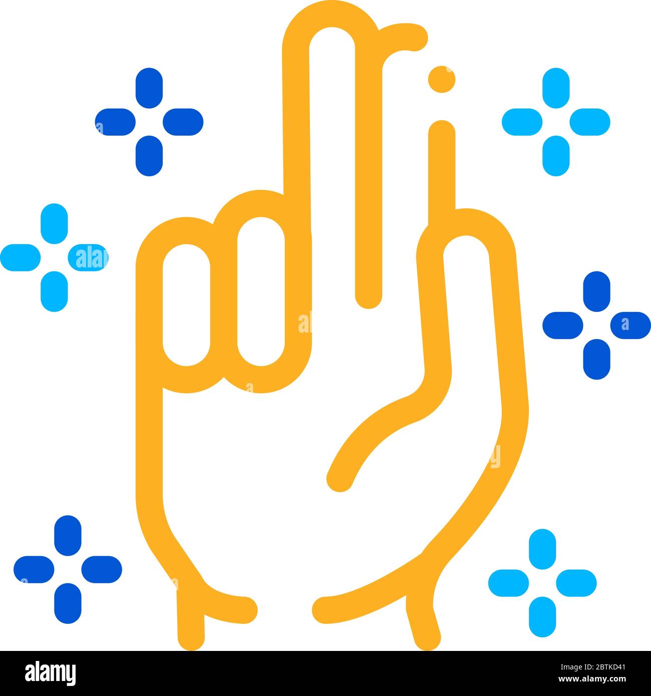 baptizes and sanctifies hand icon vector outline illustration Stock ...