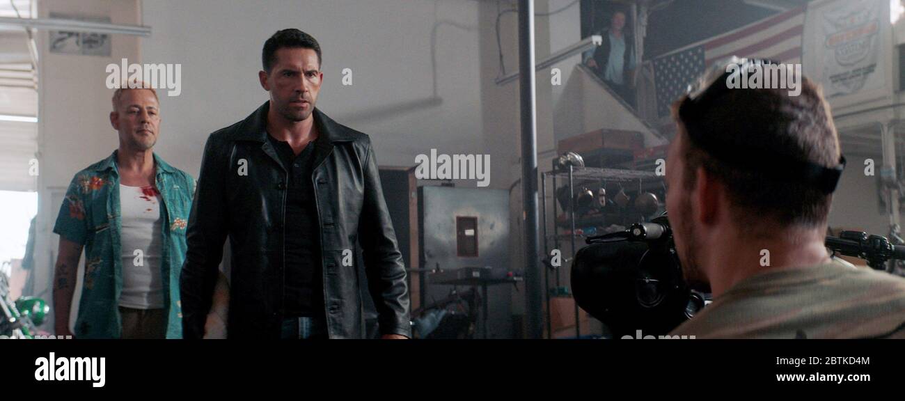 DEBT COLLECTORS, standing from left: Louis Mandylor, Scott Adkins, 2020 ...