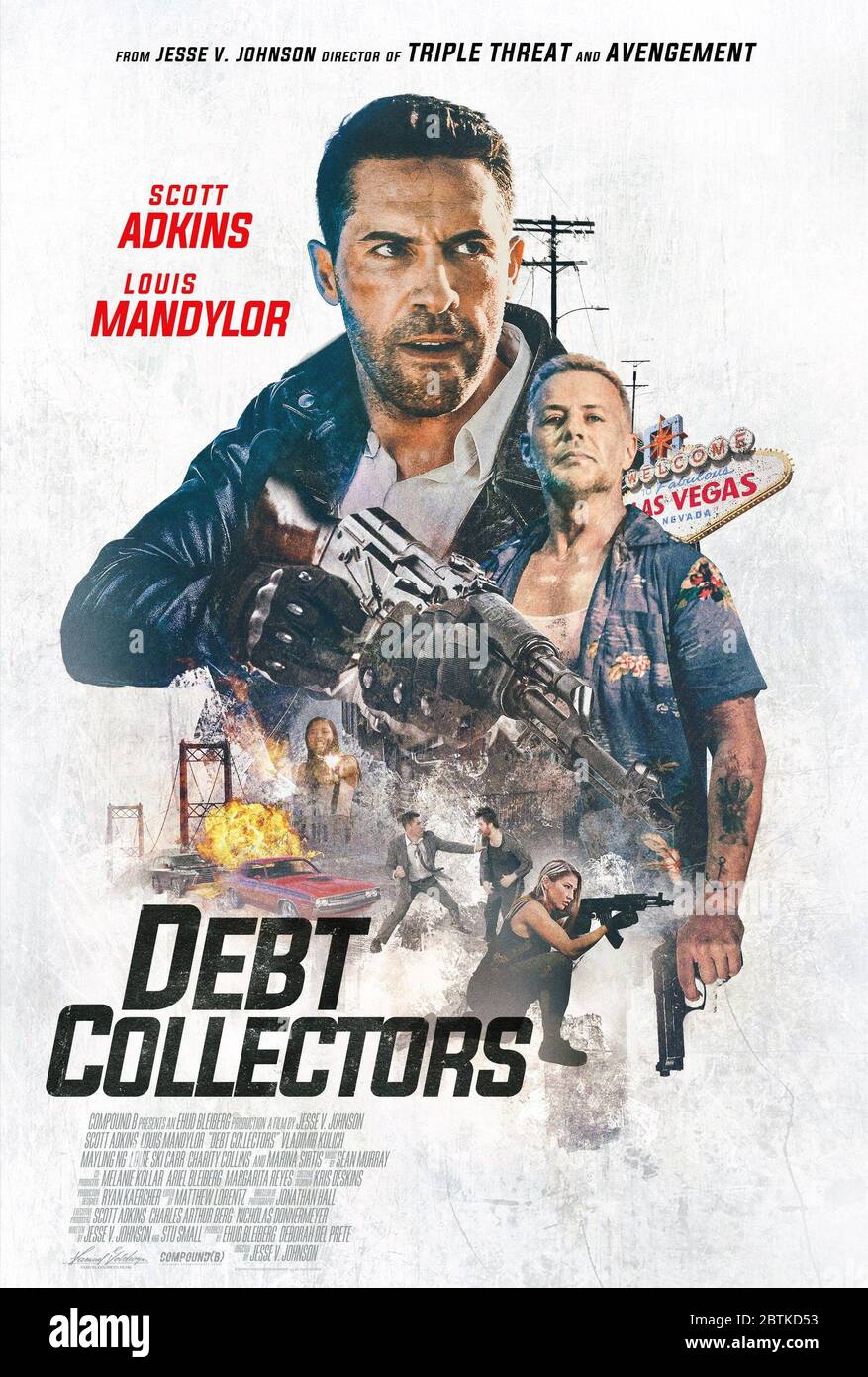 DEBT COLLECTORS, US poster, top from left: Scott Adkins, Louis Mandylor ...