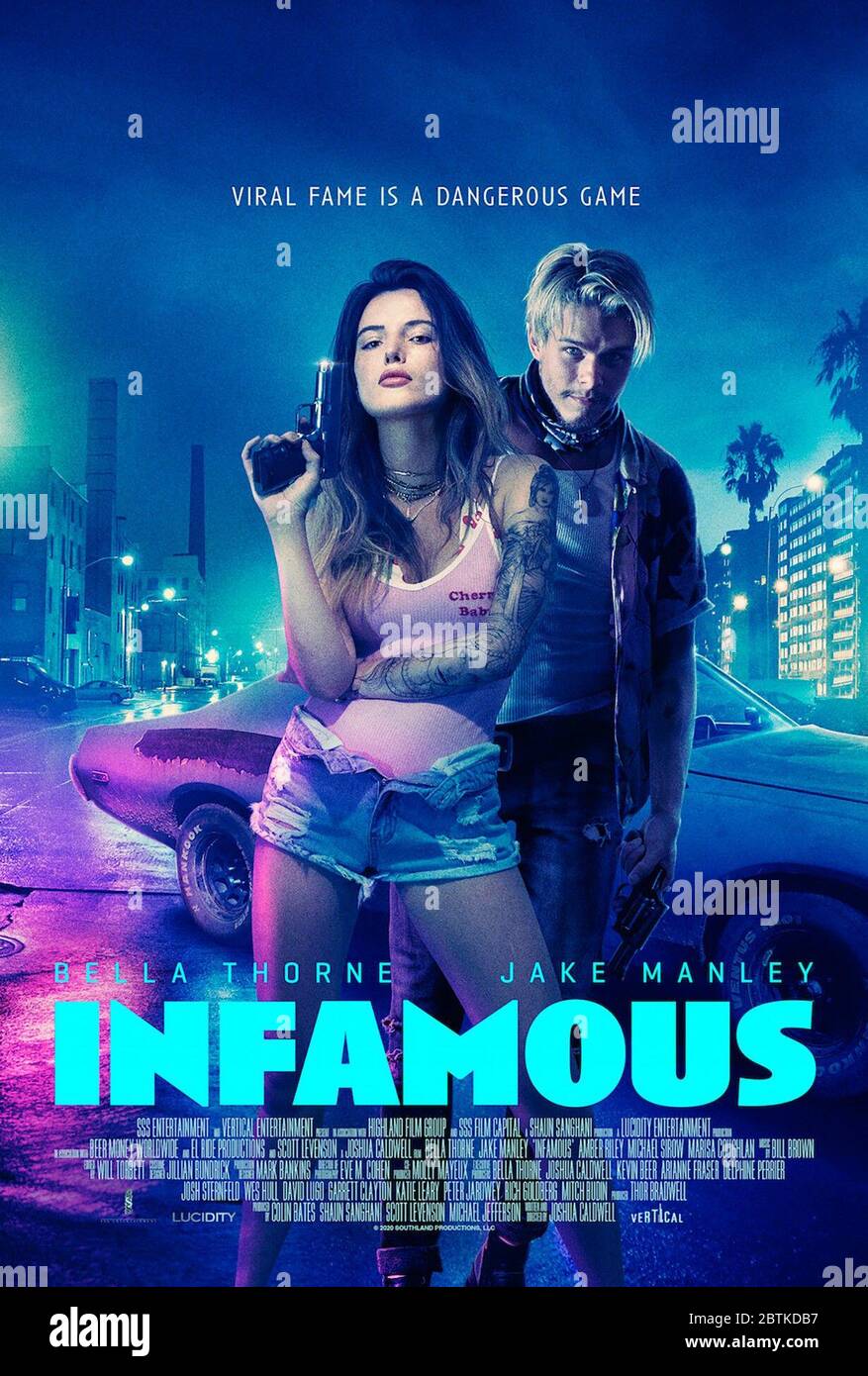 INFAMOUS, US poster, from left: Bella Thorne, Jake Manley, 2020 ...