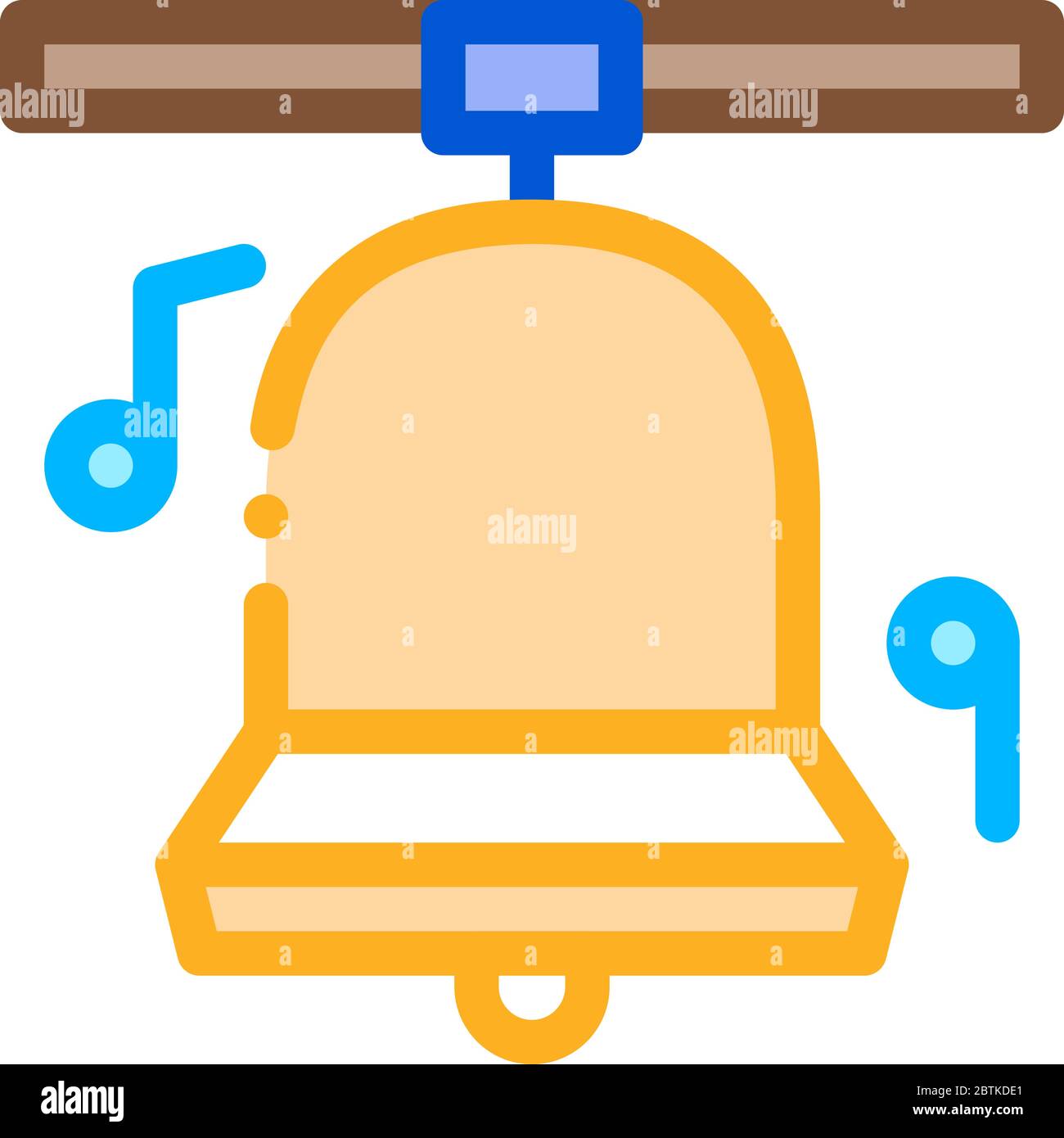 church bells icon vector outline illustration Stock Vector Image & Art ...