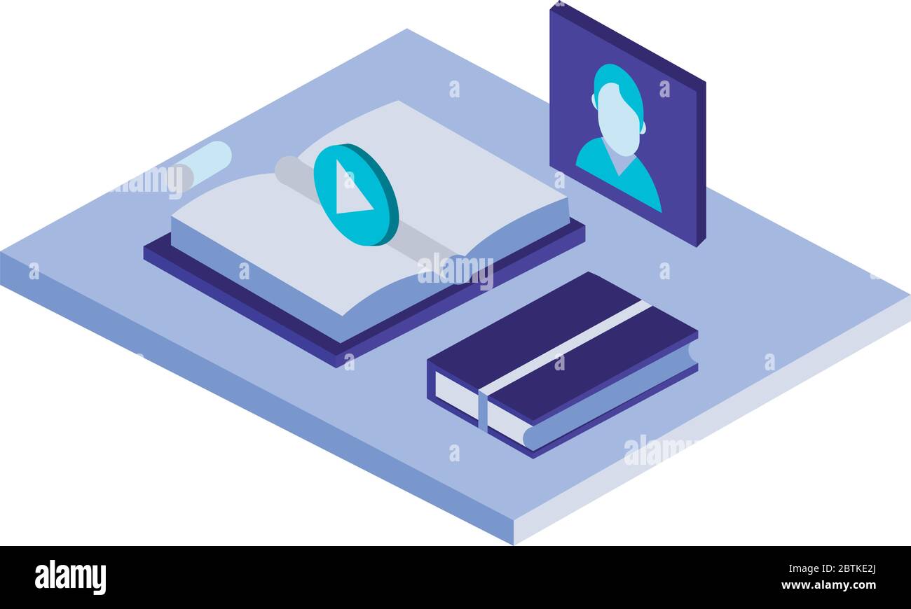 text books library isometric icons Stock Vector Image & Art - Alamy