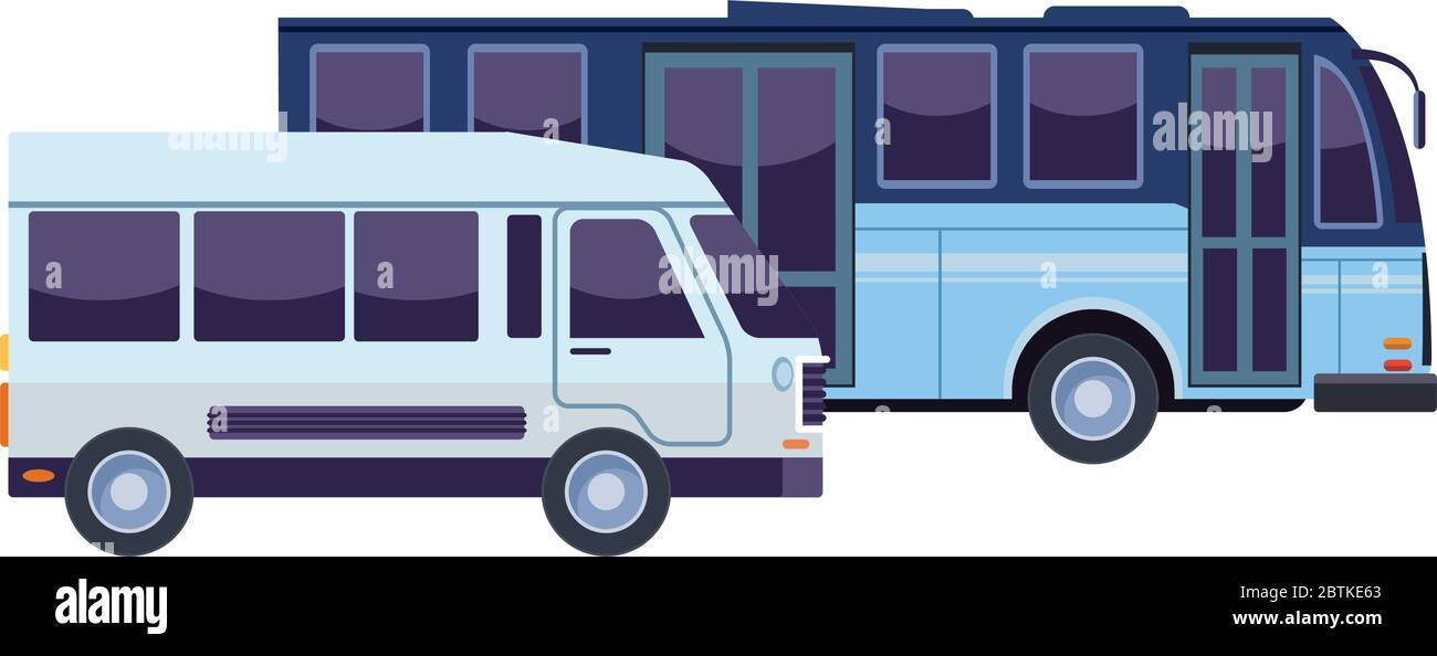 van and bus transport vehicles Stock Vector Image & Art - Alamy