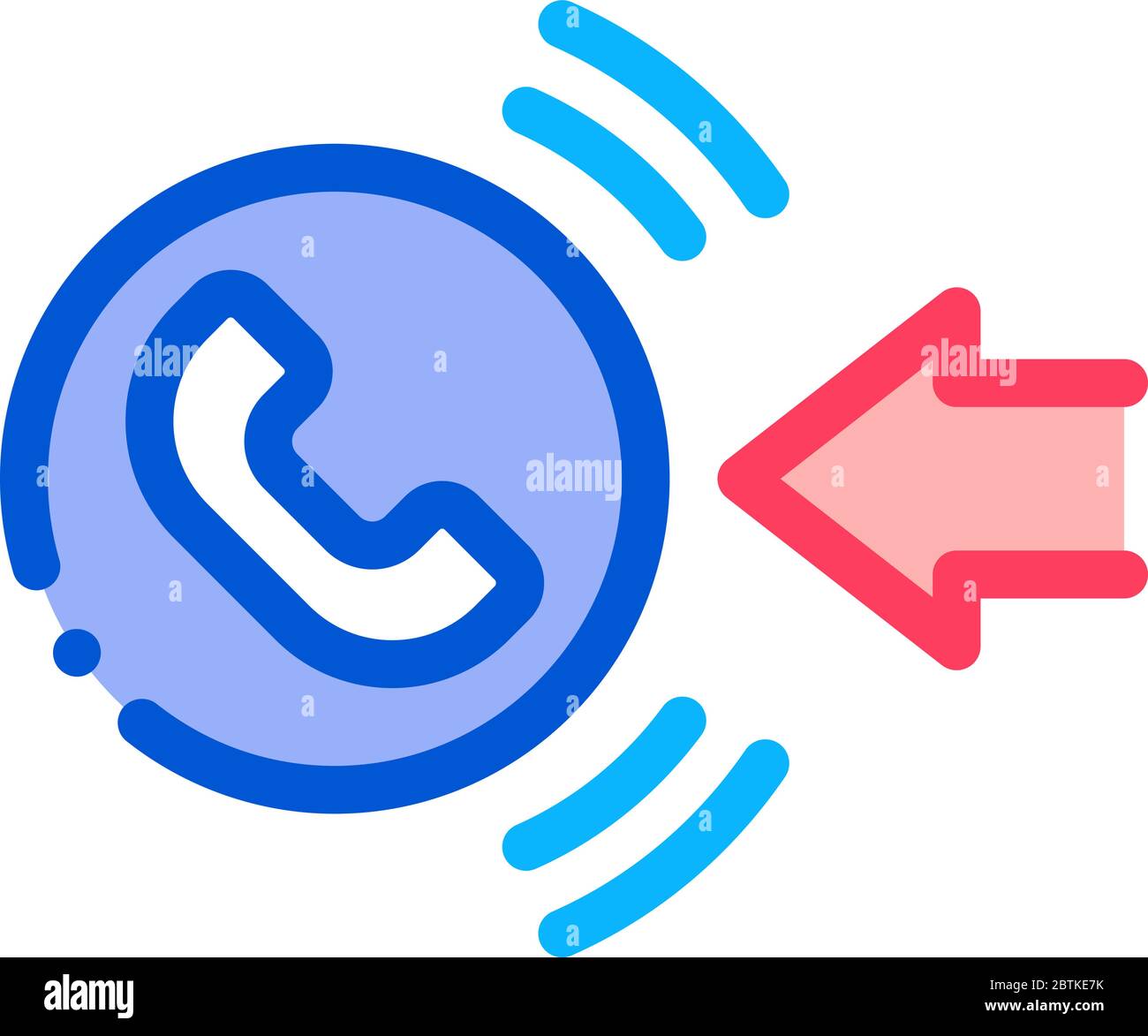 help desk incoming call icon vector outline illustration Stock Vector ...
