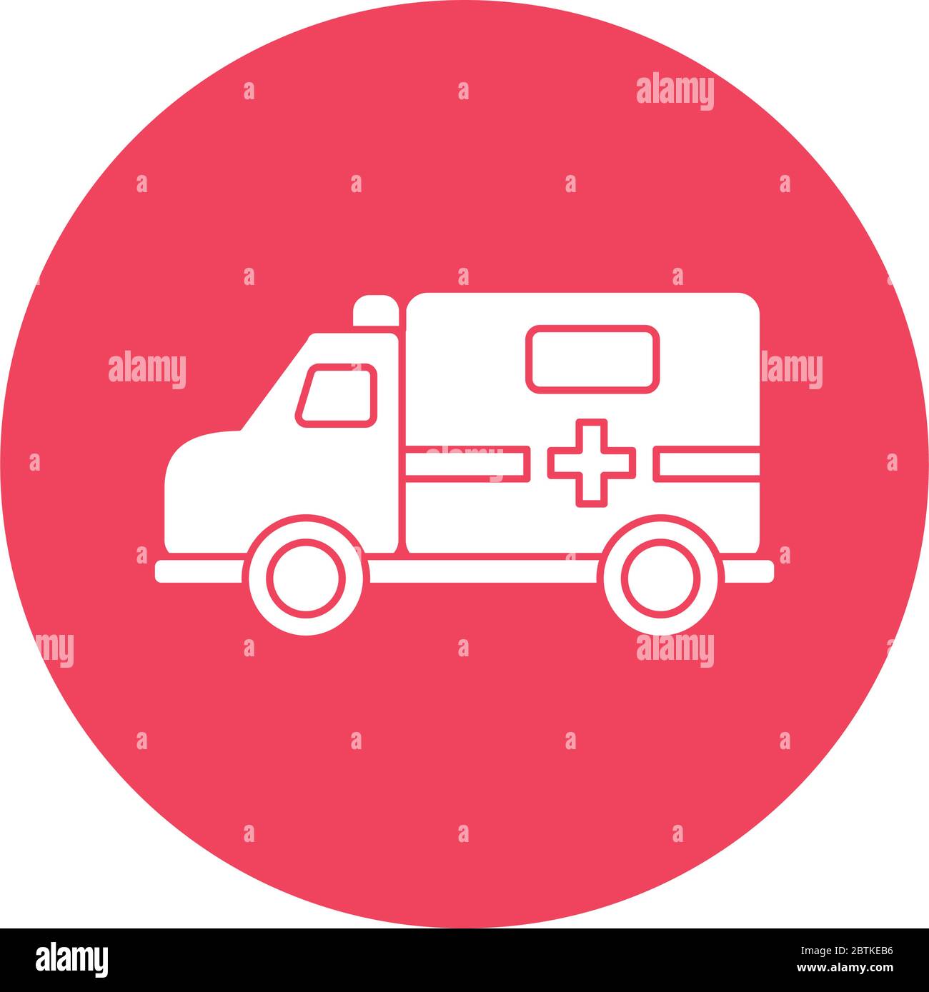 ambulance emergency silhouette block style icon Stock Vector Image ...