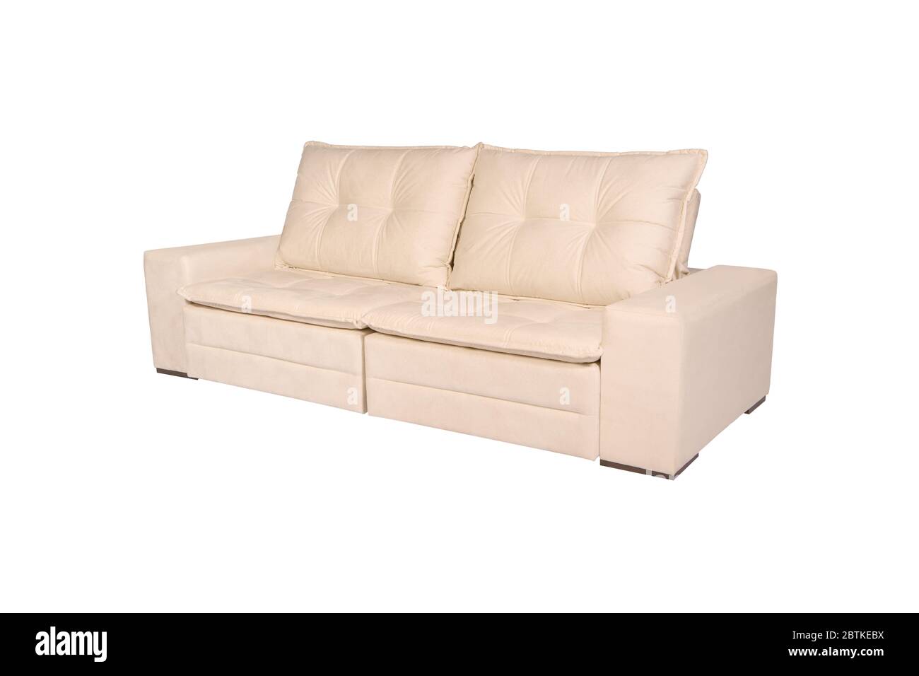 Studio shot of a beautiful modern sofa isolated on white background ...
