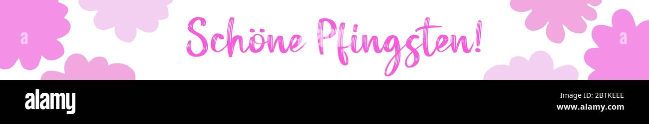 Hand drawn web banner background, with Schoene Pfingsten quote in ...