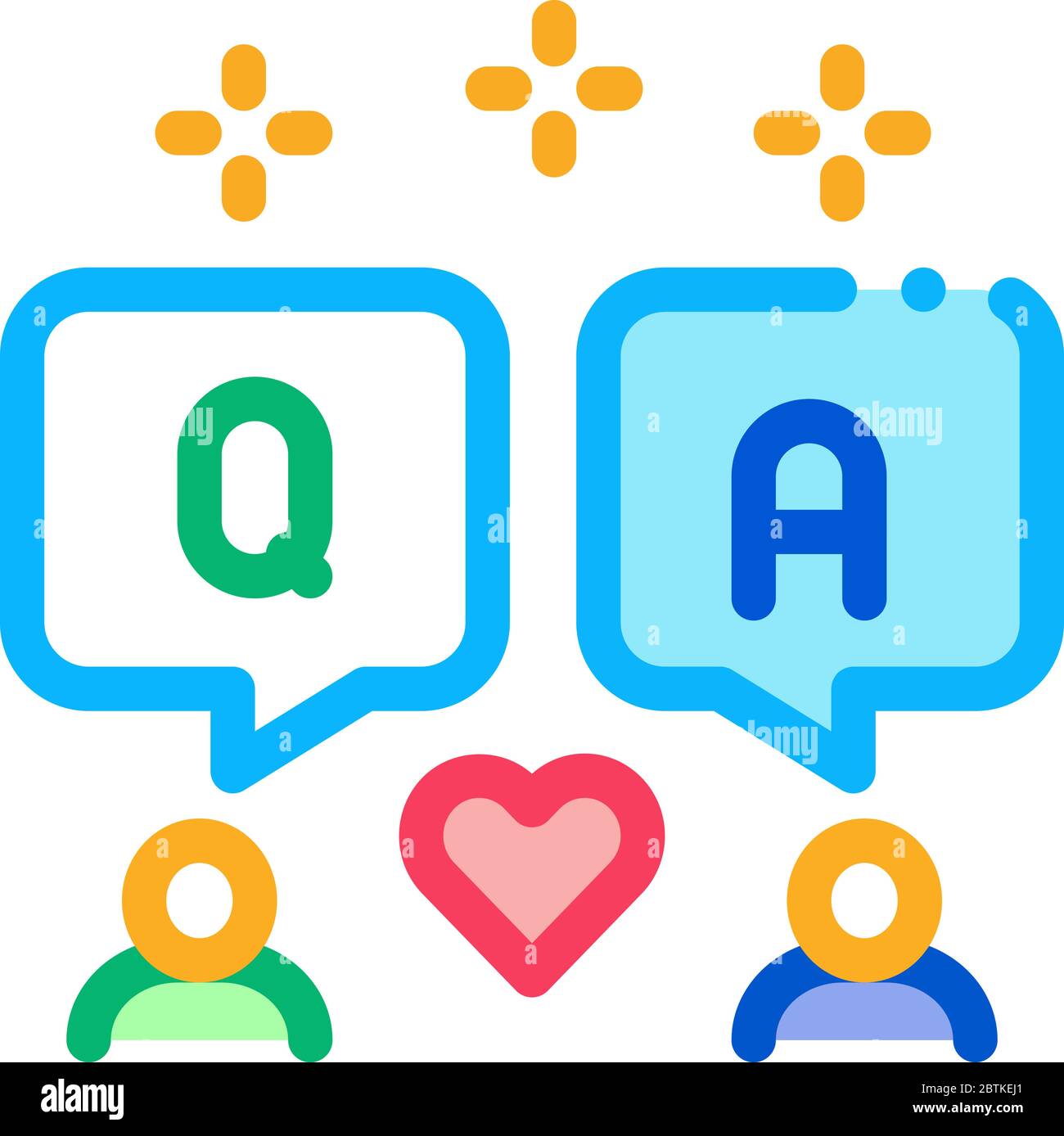 people love dialogue icon vector outline illustration Stock Vector ...